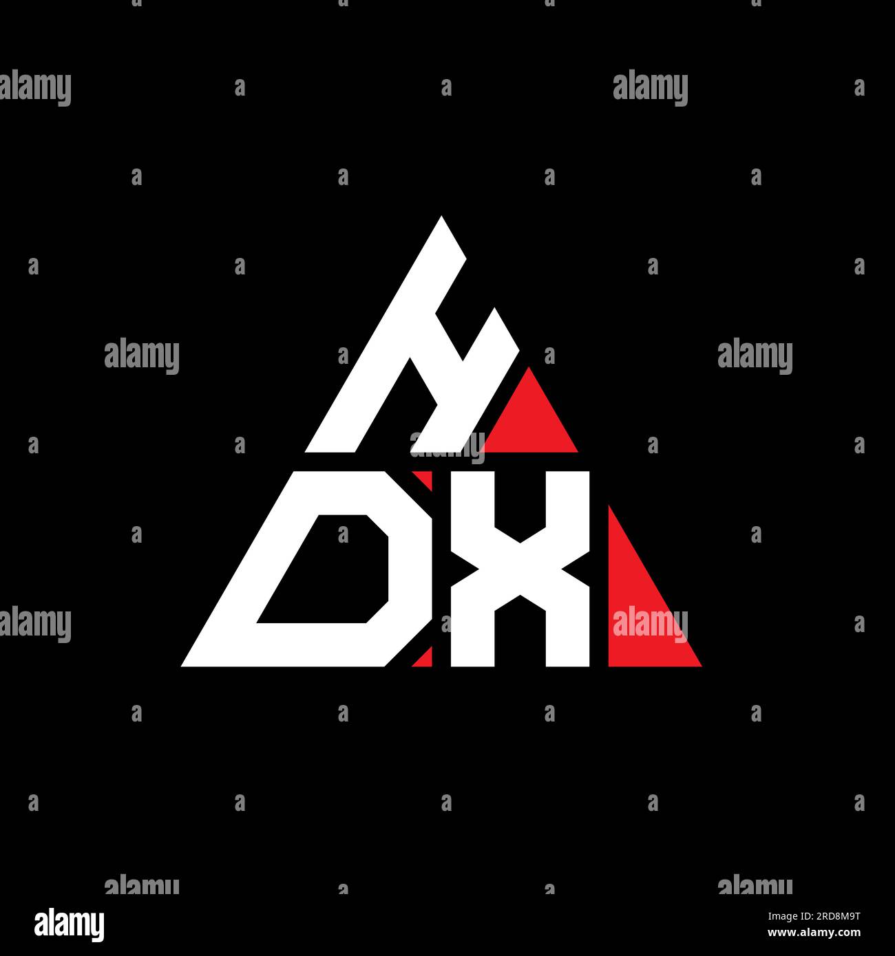 HDX triangle letter logo design with triangle shape. HDX triangle logo ...