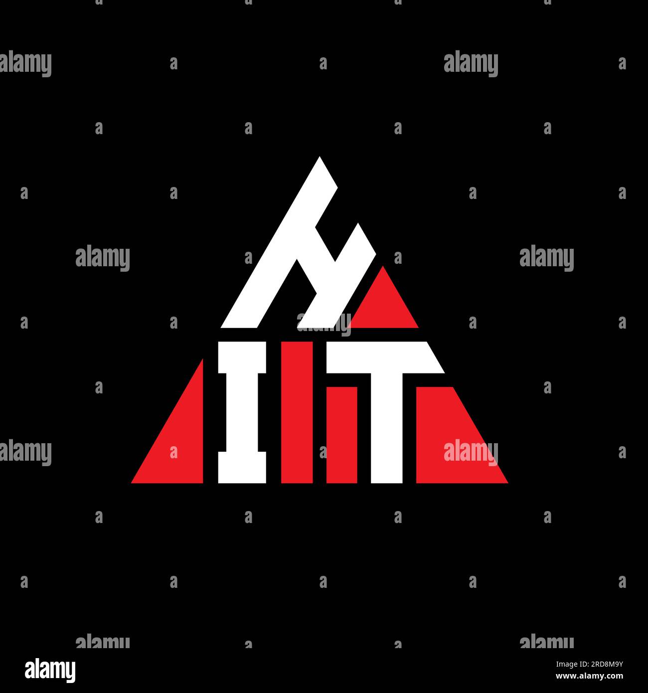 HIT triangle letter logo design with triangle shape. HIT triangle logo ...