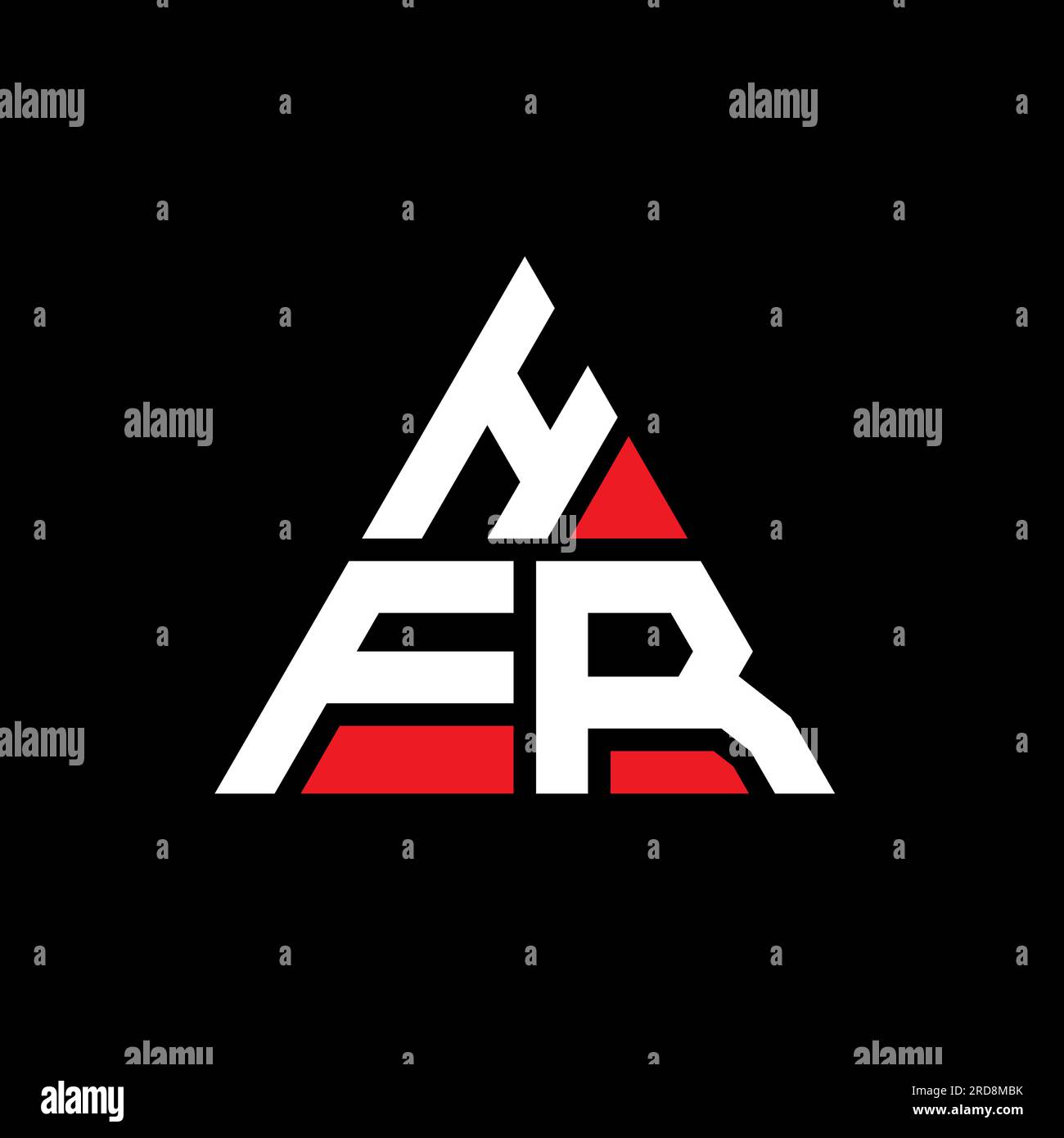 HFR triangle letter logo design with triangle shape. HFR triangle logo ...