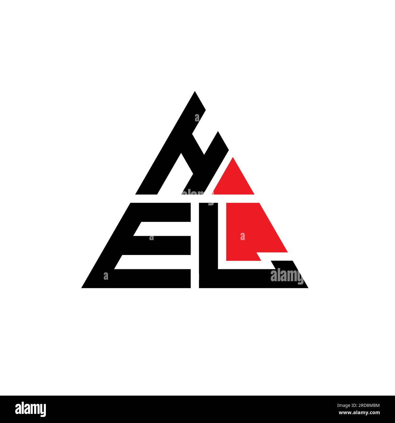 HEL triangle letter logo design with triangle shape. HEL triangle logo ...