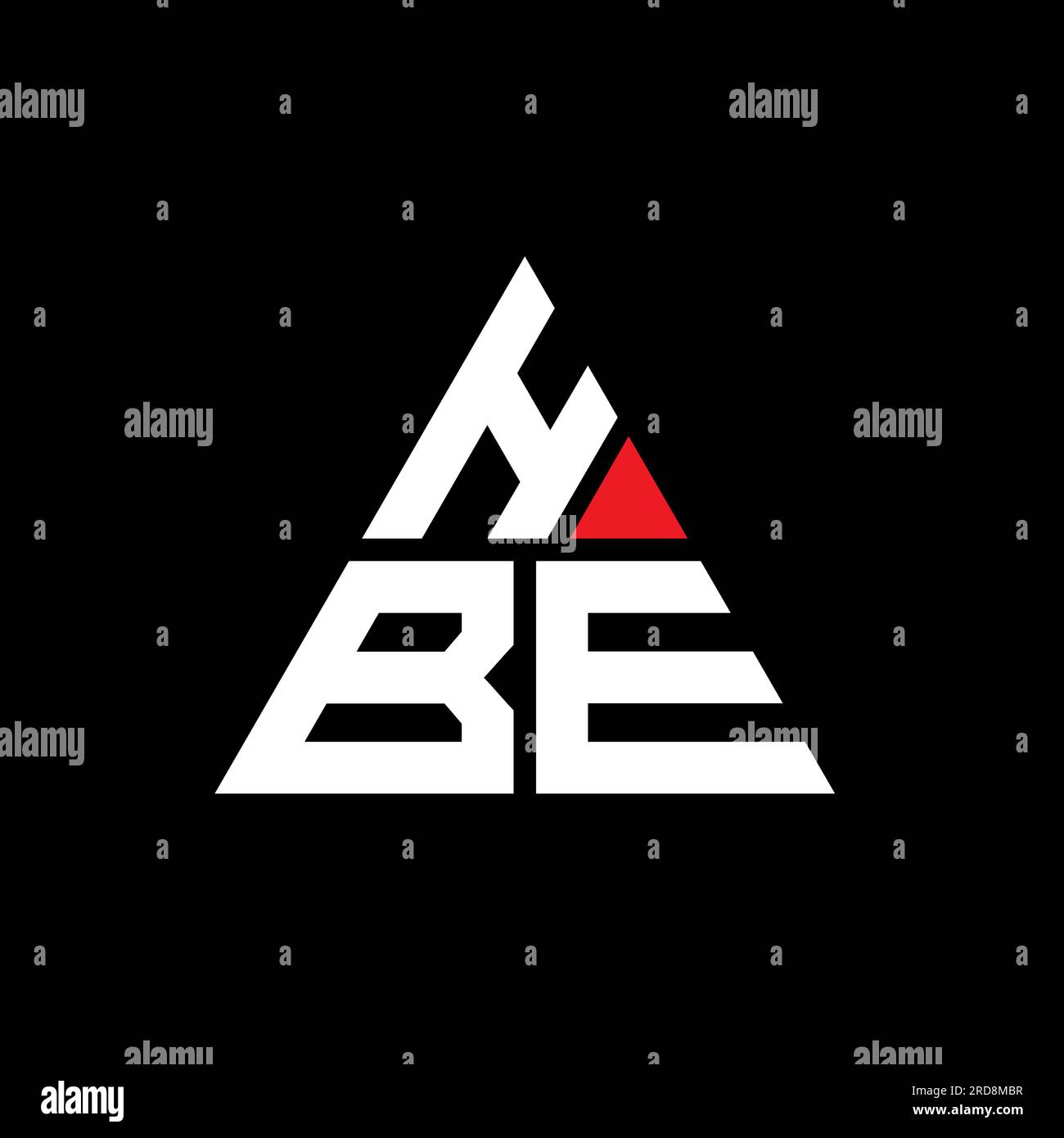 HBE triangle letter logo design with triangle shape. HBE triangle logo ...