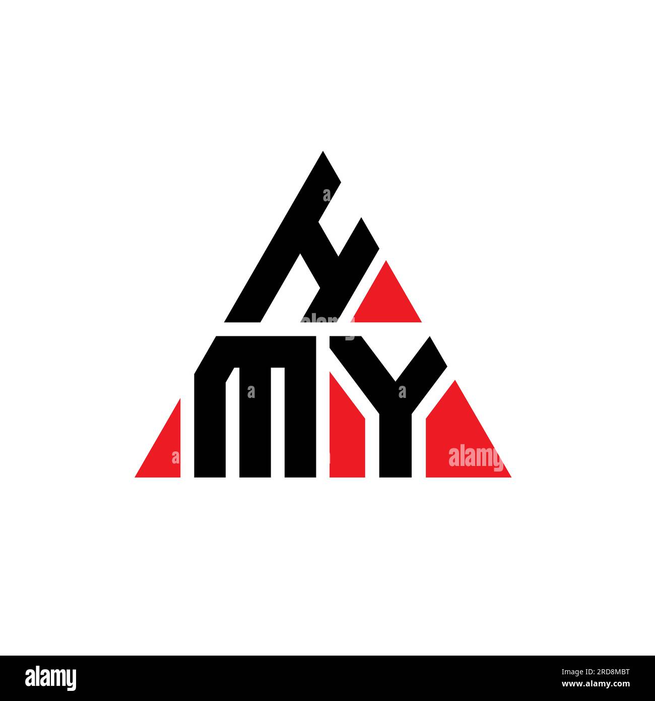 HMY triangle letter logo design with triangle shape. HMY triangle logo ...
