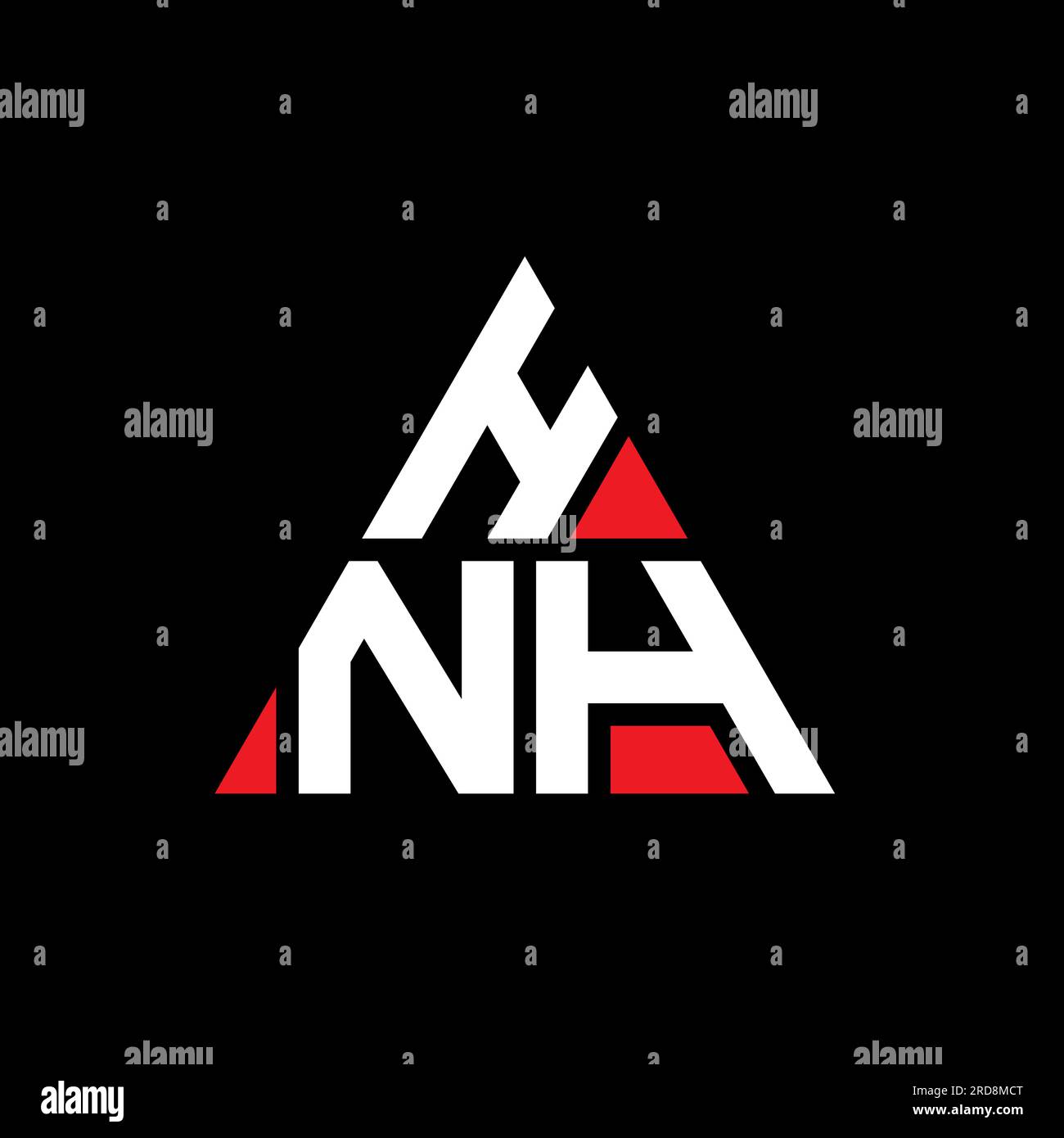 HNH triangle letter logo design with triangle shape. HNH triangle logo ...