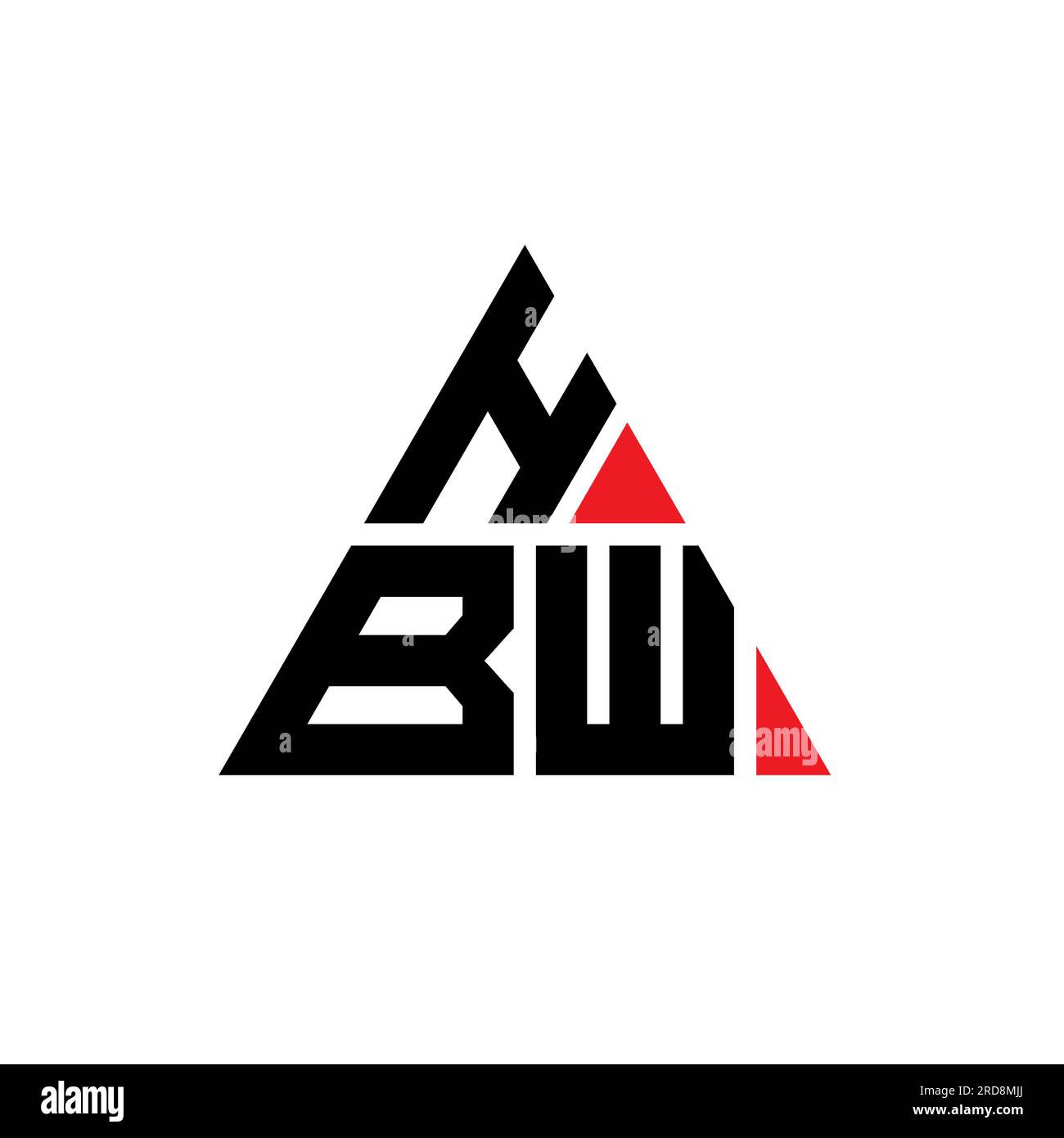 HBW triangle letter logo design with triangle shape. HBW triangle logo ...