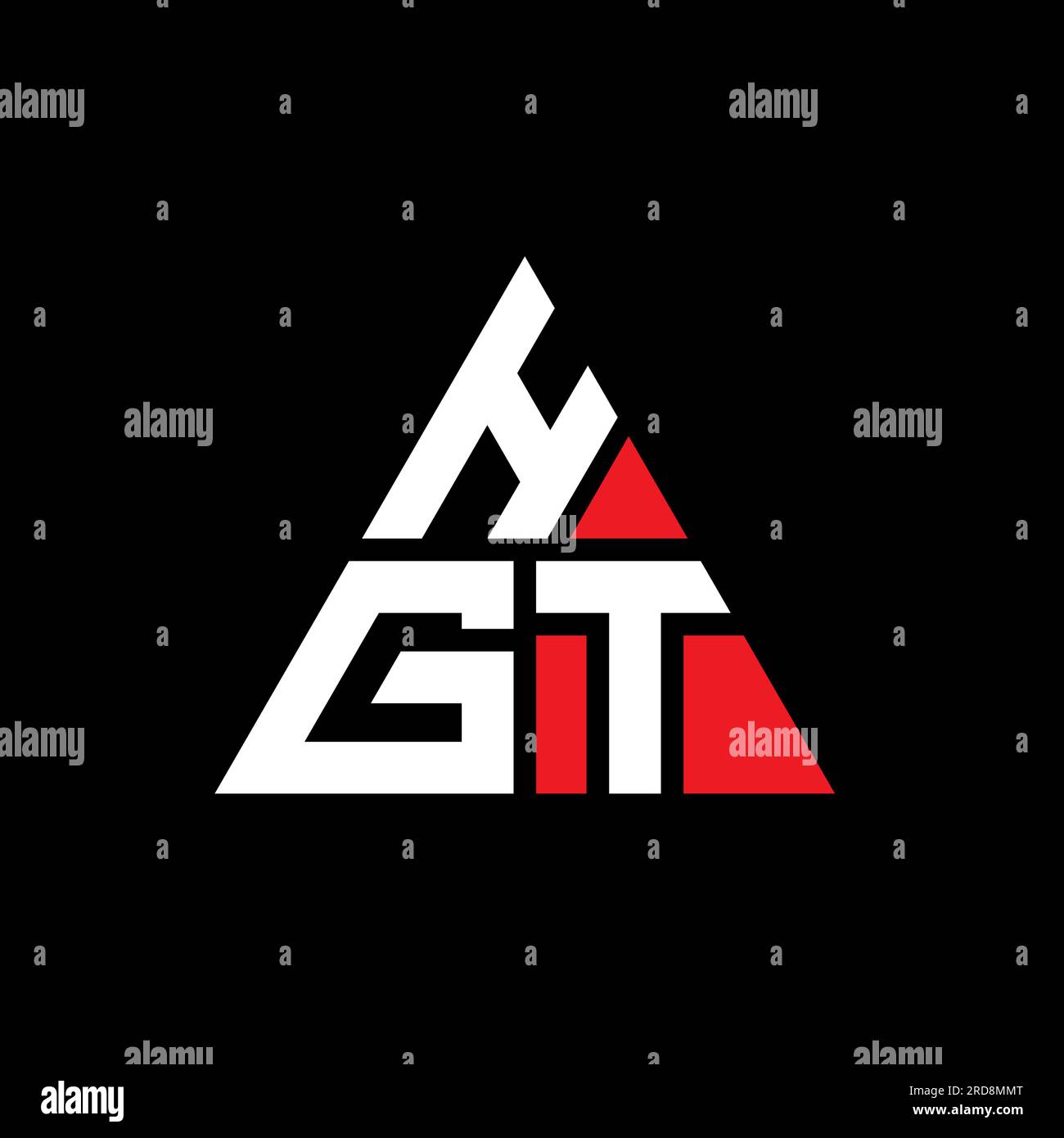 HGT triangle letter logo design with triangle shape. HGT triangle logo ...