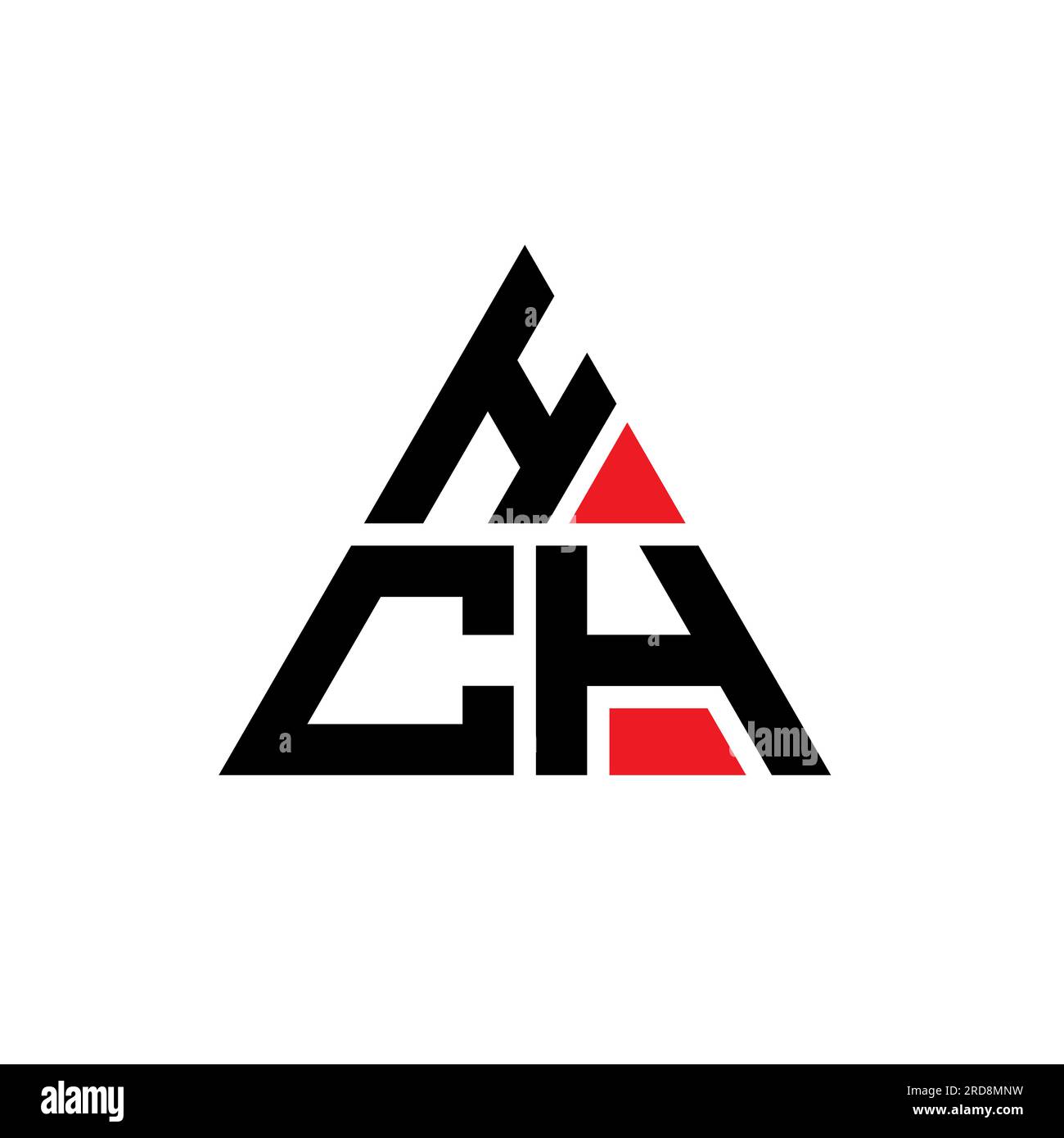 HCH triangle letter logo design with triangle shape. HCH triangle logo ...