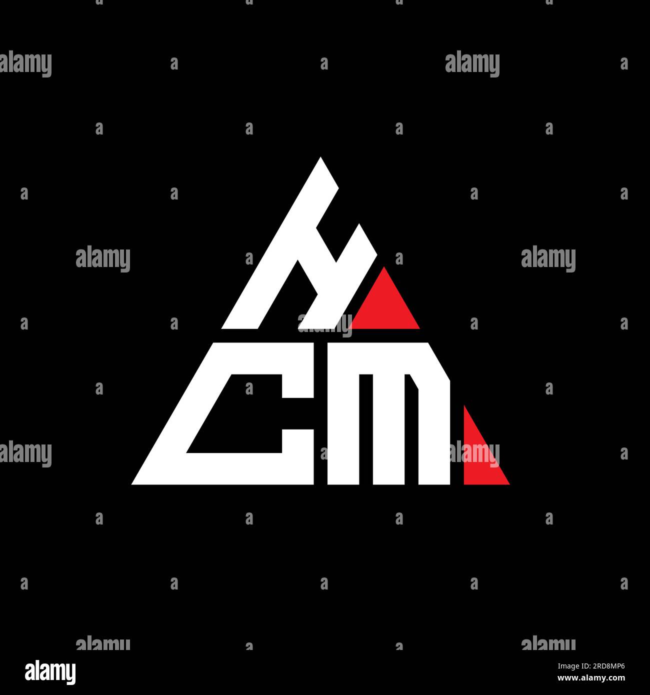 HCM triangle letter logo design with triangle shape. HCM triangle logo ...