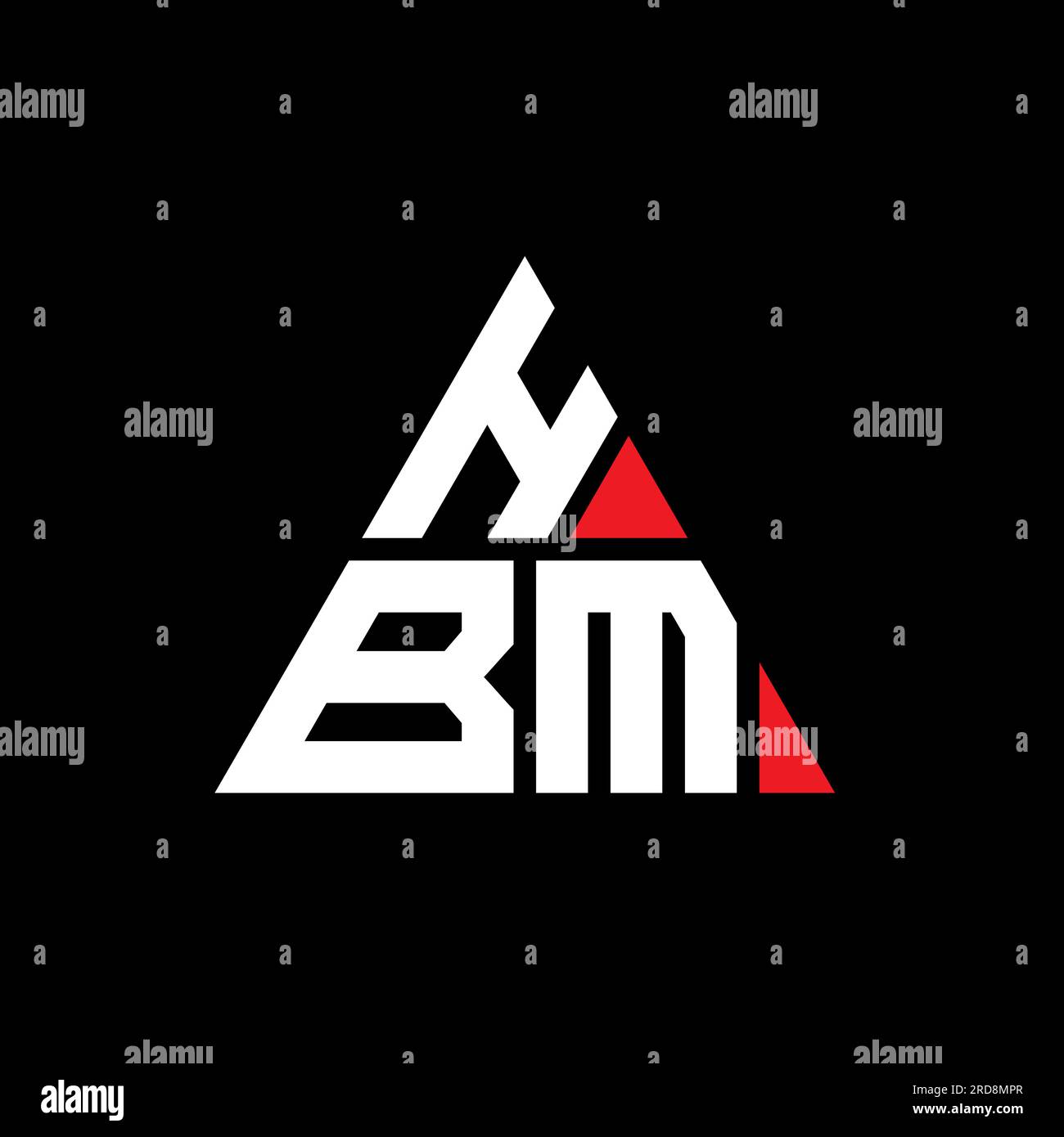 HBM triangle letter logo design with triangle shape. HBM triangle logo ...
