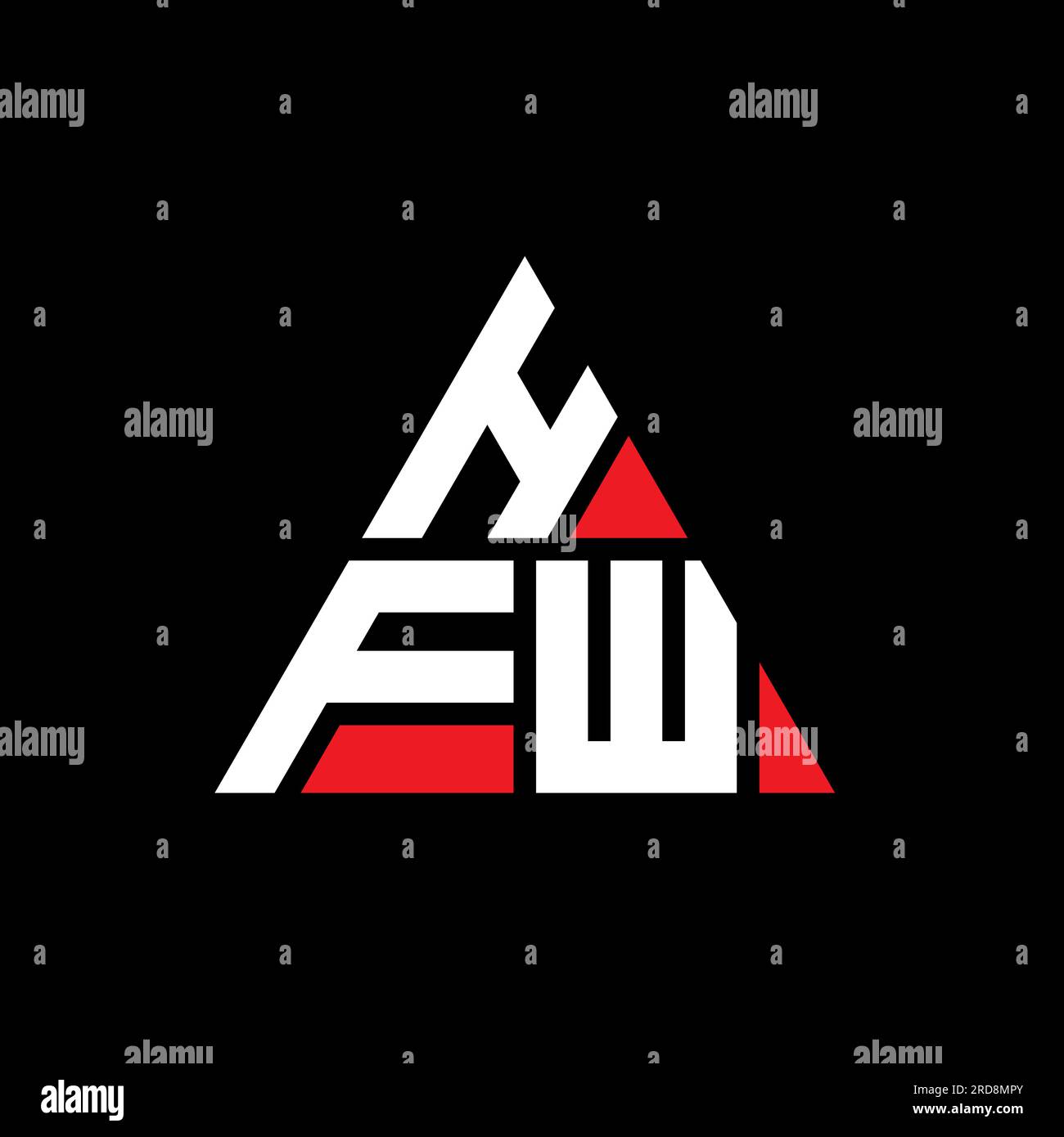 HFW triangle letter logo design with triangle shape. HFW triangle logo ...