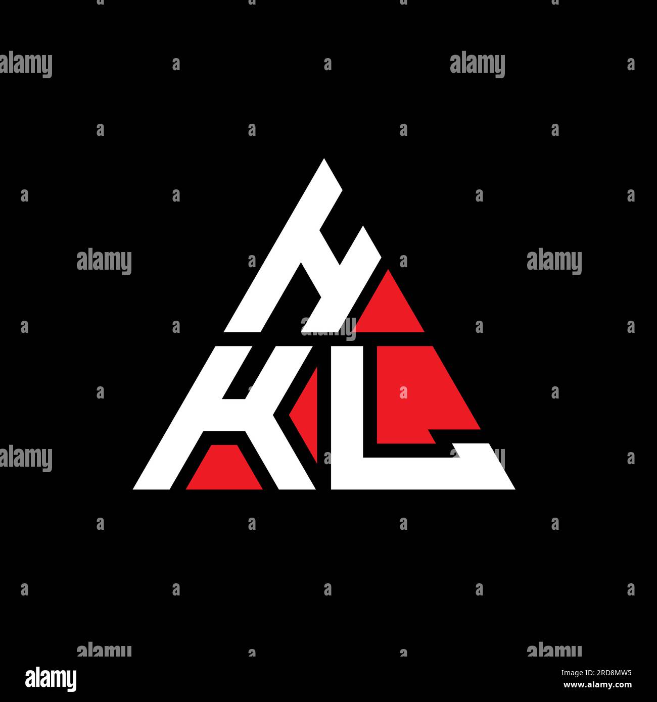 HKL triangle letter logo design with triangle shape. HKL triangle logo ...