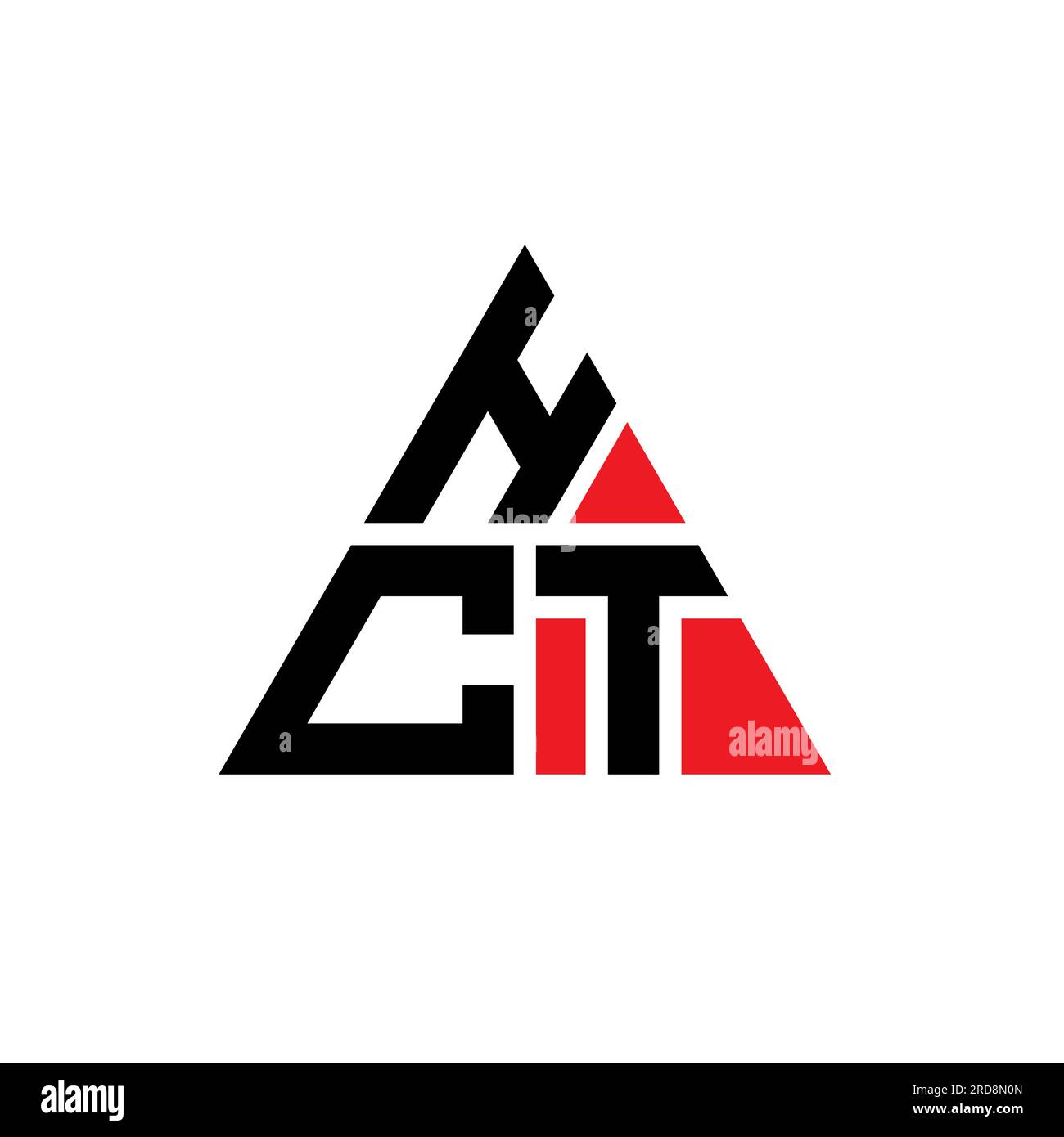 HCT triangle letter logo design with triangle shape. HCT triangle logo design monogram. HCT ...