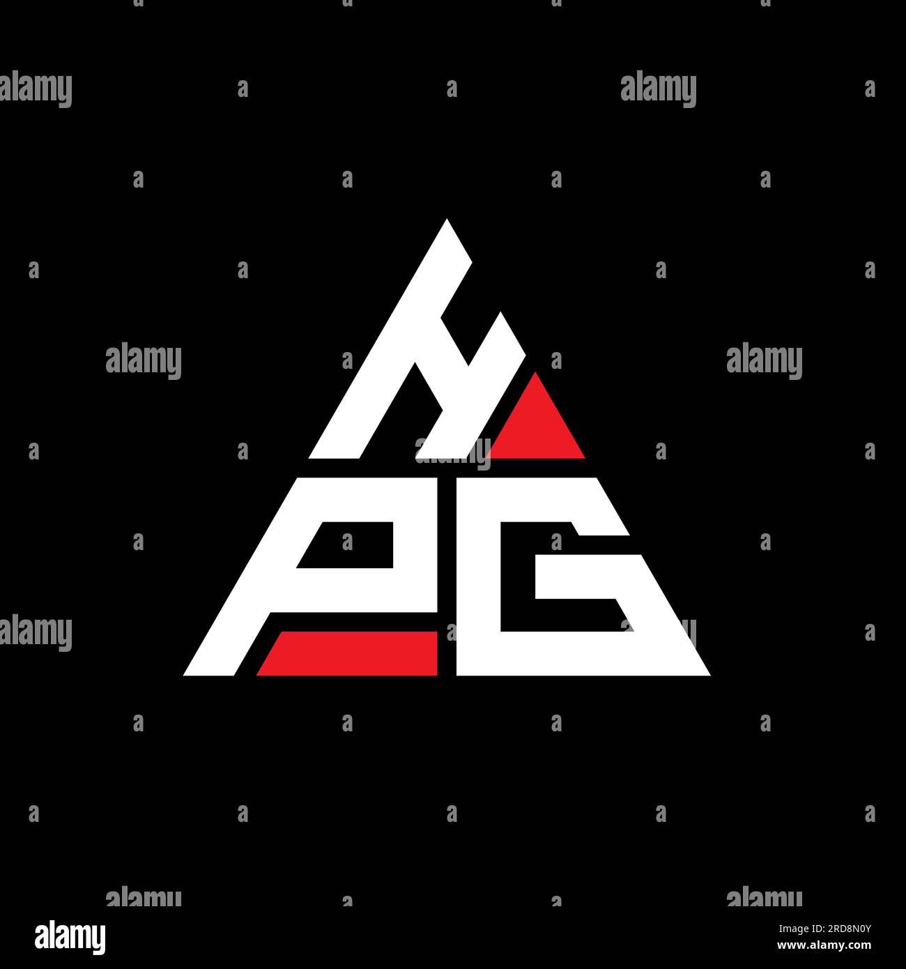 HPG triangle letter logo design with triangle shape. HPG triangle logo ...