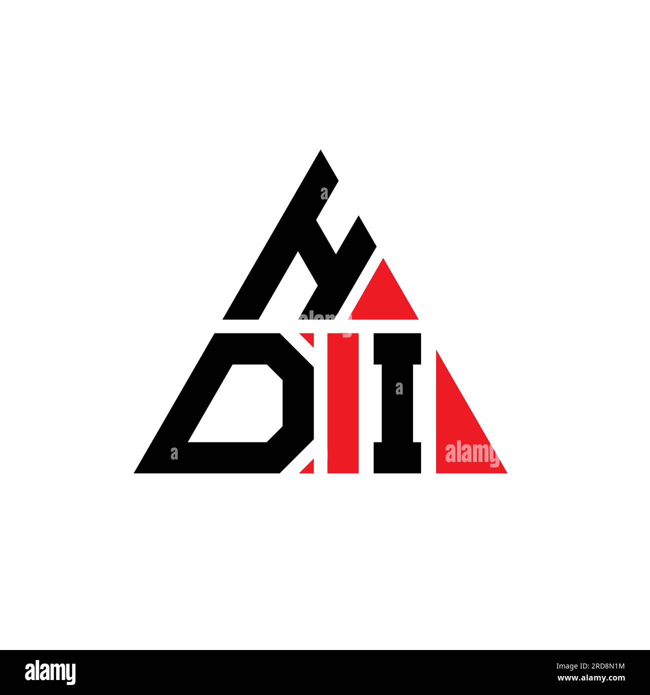 HDI triangle letter logo design with triangle shape. HDI triangle logo ...