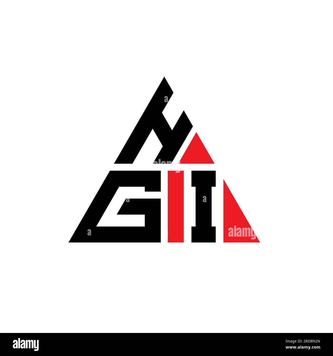 HGI triangle letter logo design with triangle shape. HGI triangle logo ...