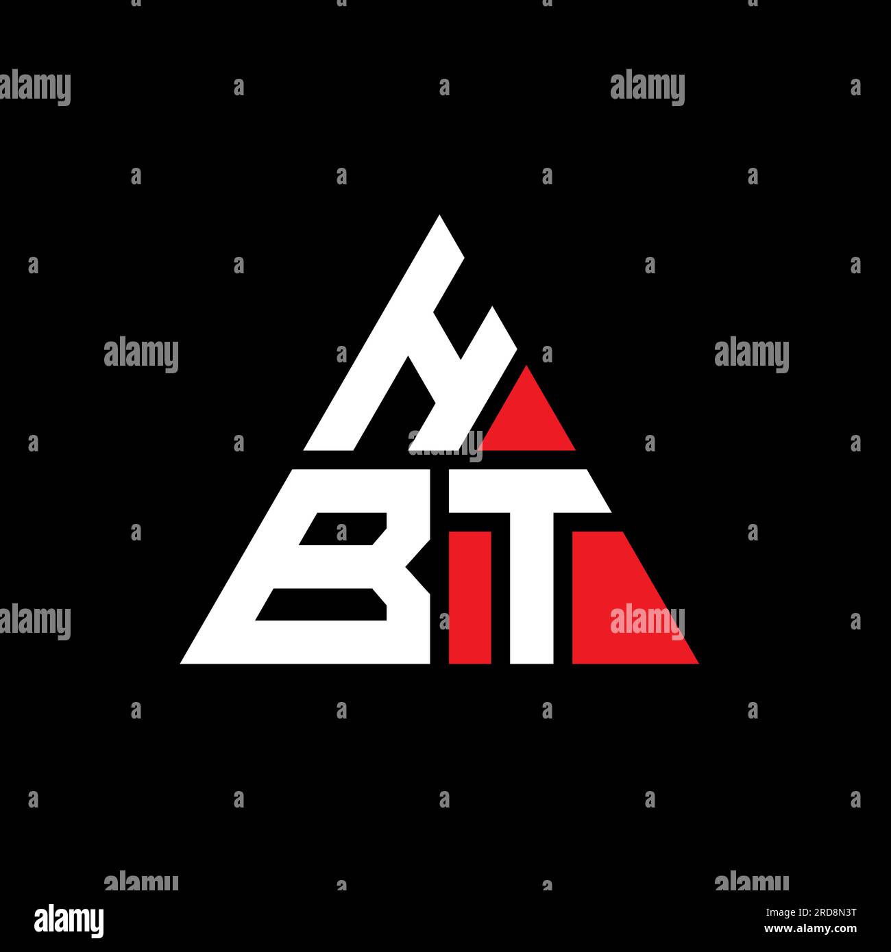 HBT triangle letter logo design with triangle shape. HBT triangle logo ...