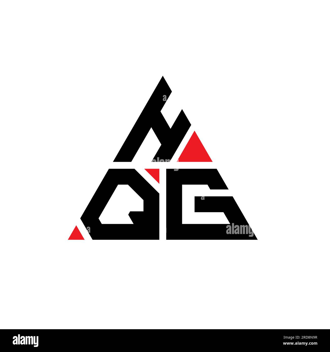 HQG triangle letter logo design with triangle shape. HQG triangle logo ...