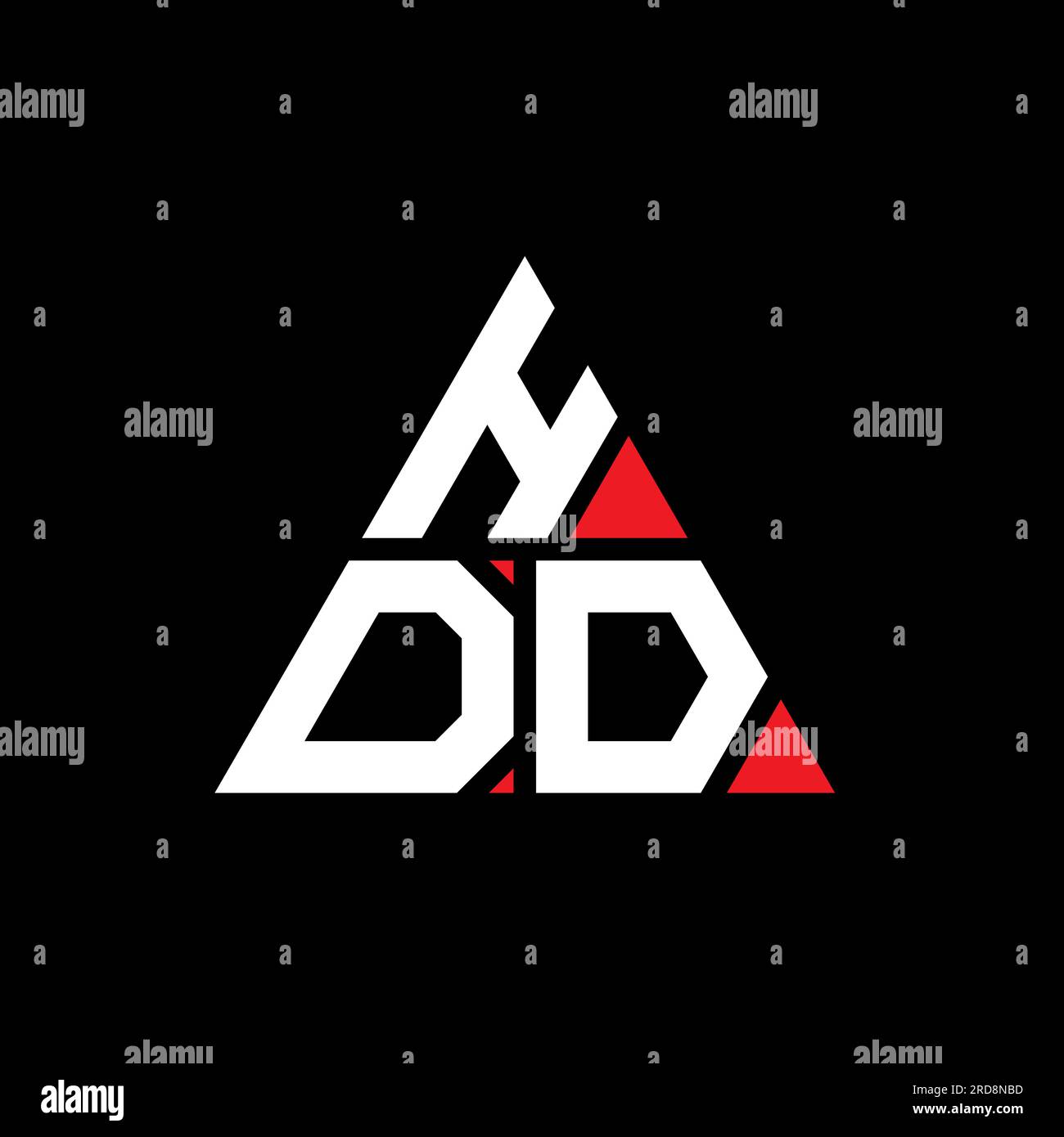 HDD triangle letter logo design with triangle shape. HDD triangle logo ...