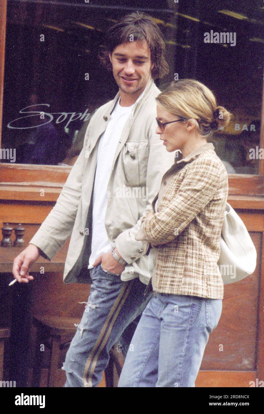 London. UK. Kylie Minogue and James Gooding in around April 2002 along ...