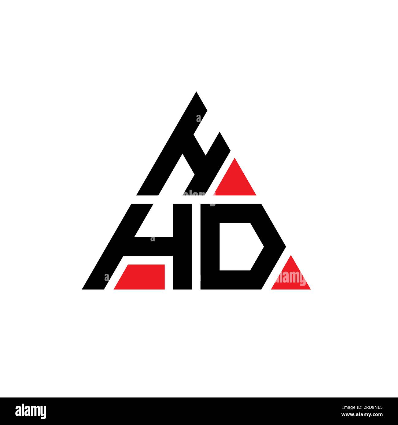 HHD triangle letter logo design with triangle shape. HHD triangle logo ...