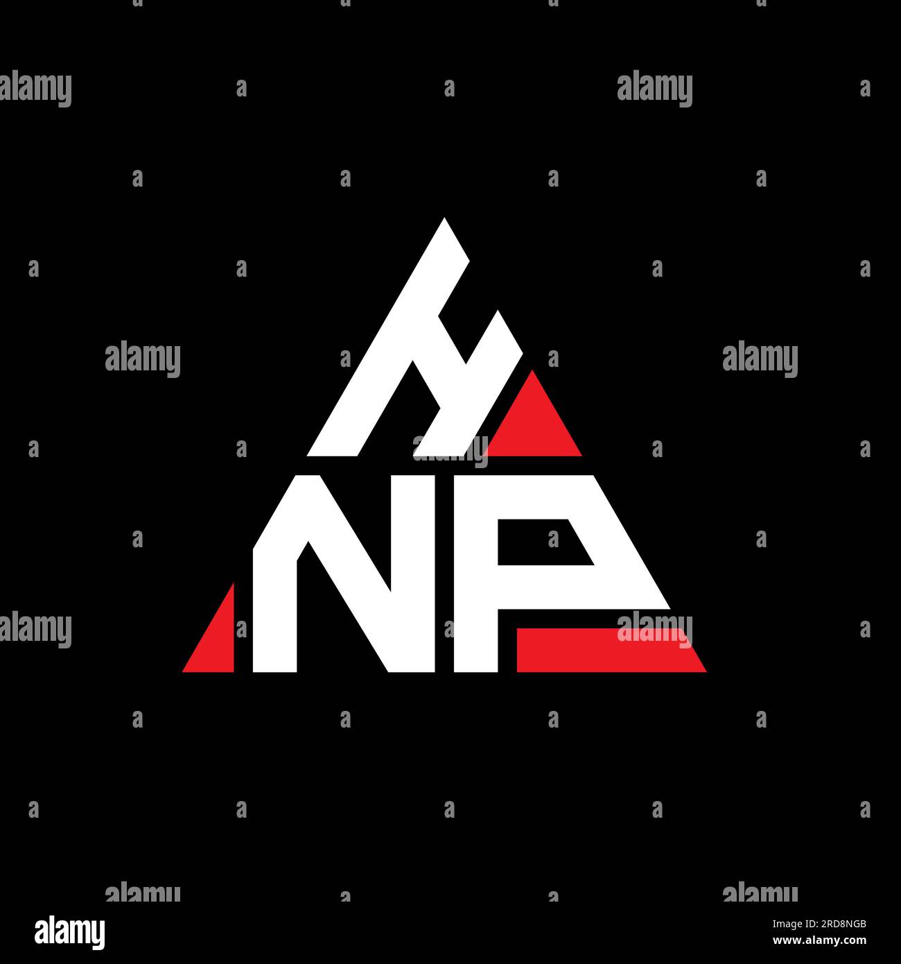 HNP triangle letter logo design with triangle shape. HNP triangle logo ...