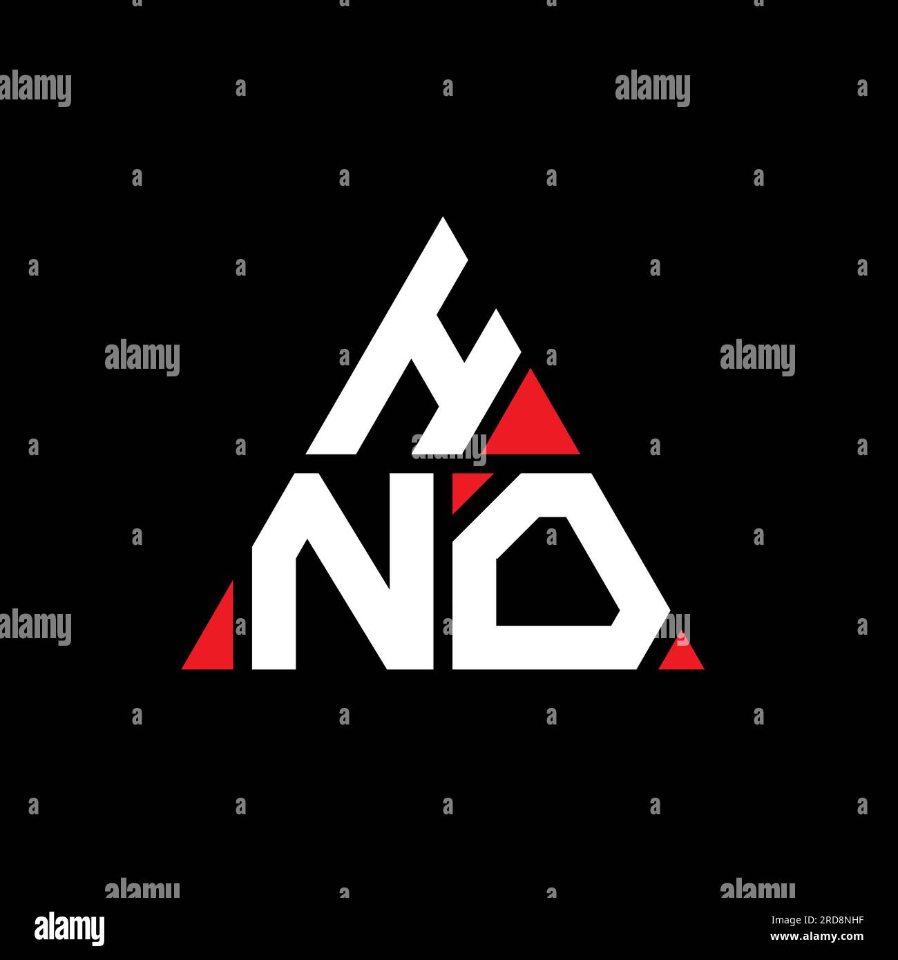 HNO triangle letter logo design with triangle shape. HNO triangle logo ...