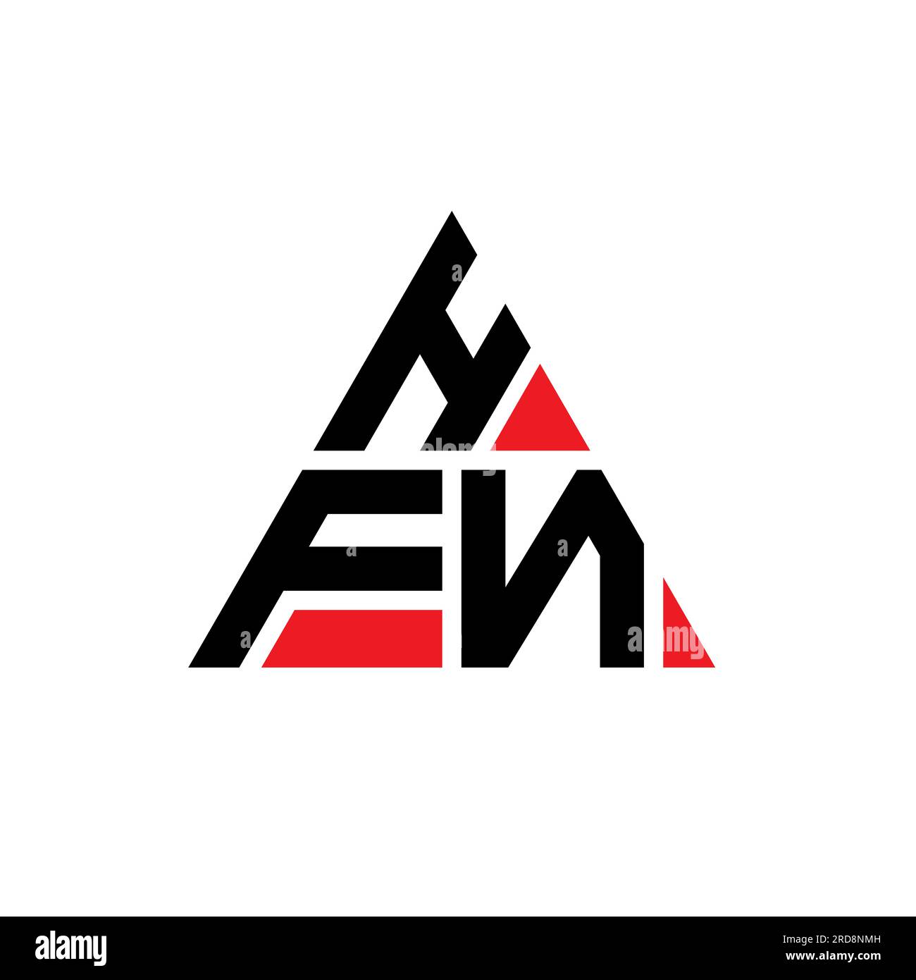 HFN triangle letter logo design with triangle shape. HFN triangle logo ...