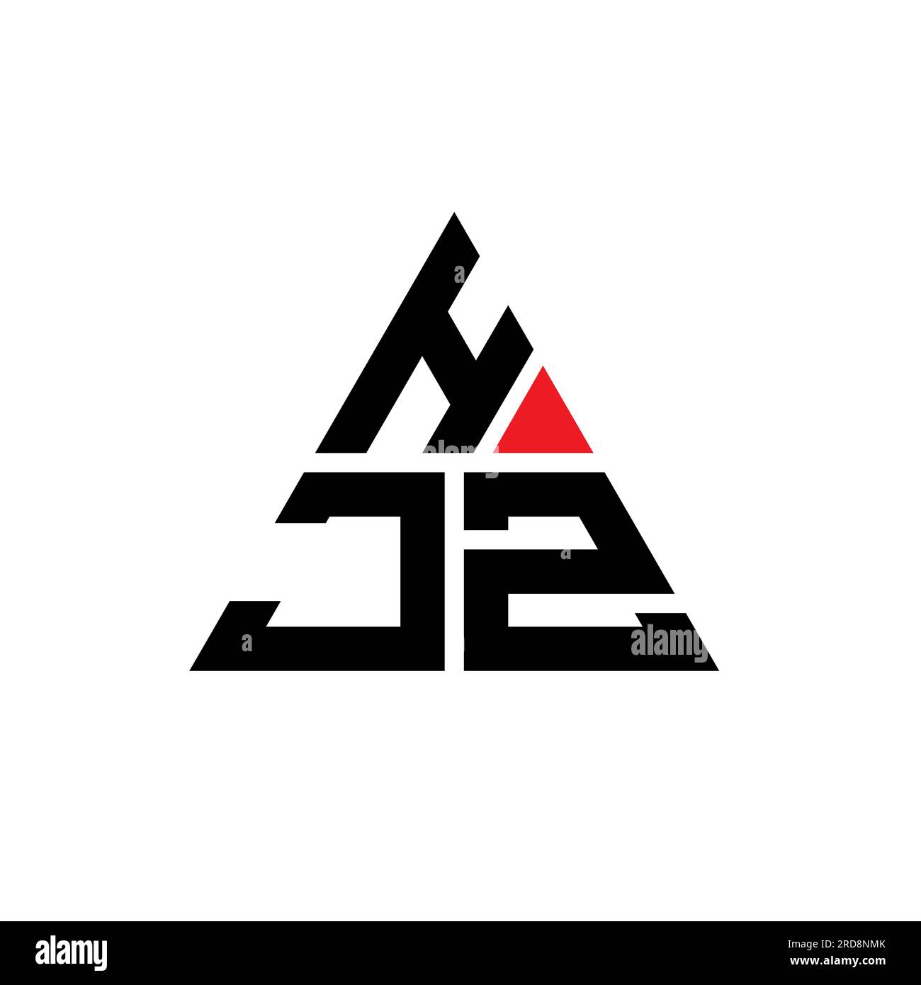 HJZ triangle letter logo design with triangle shape. HJZ triangle logo ...