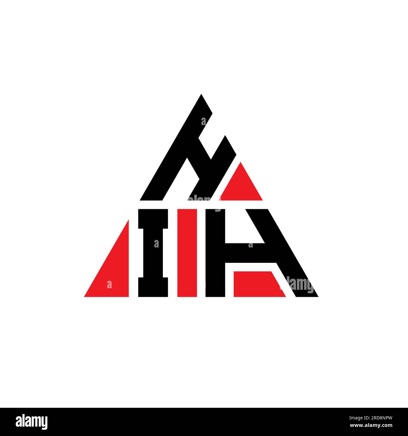HIH triangle letter logo design with triangle shape. HIH triangle logo ...