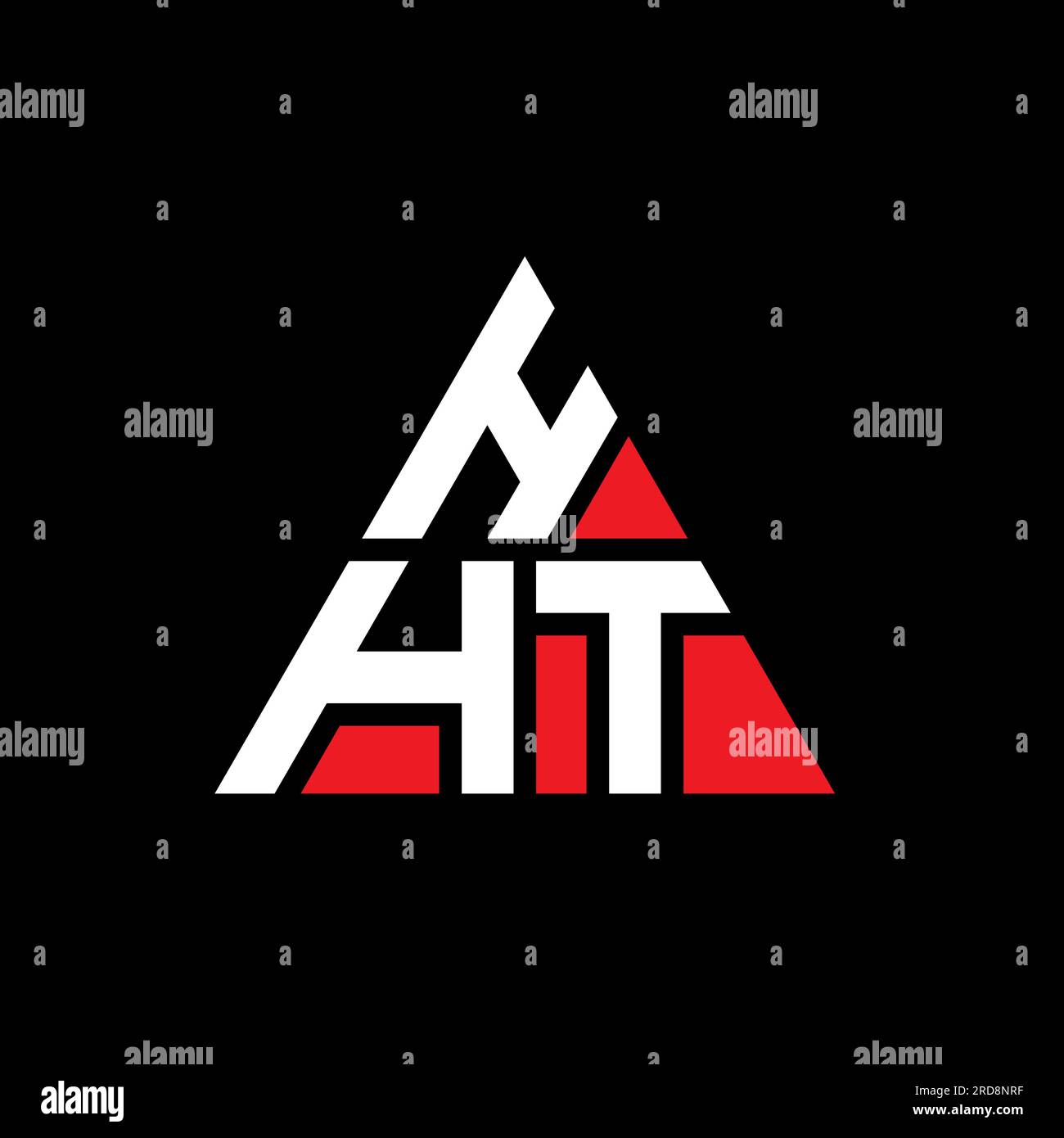 HHT triangle letter logo design with triangle shape. HHT triangle logo ...