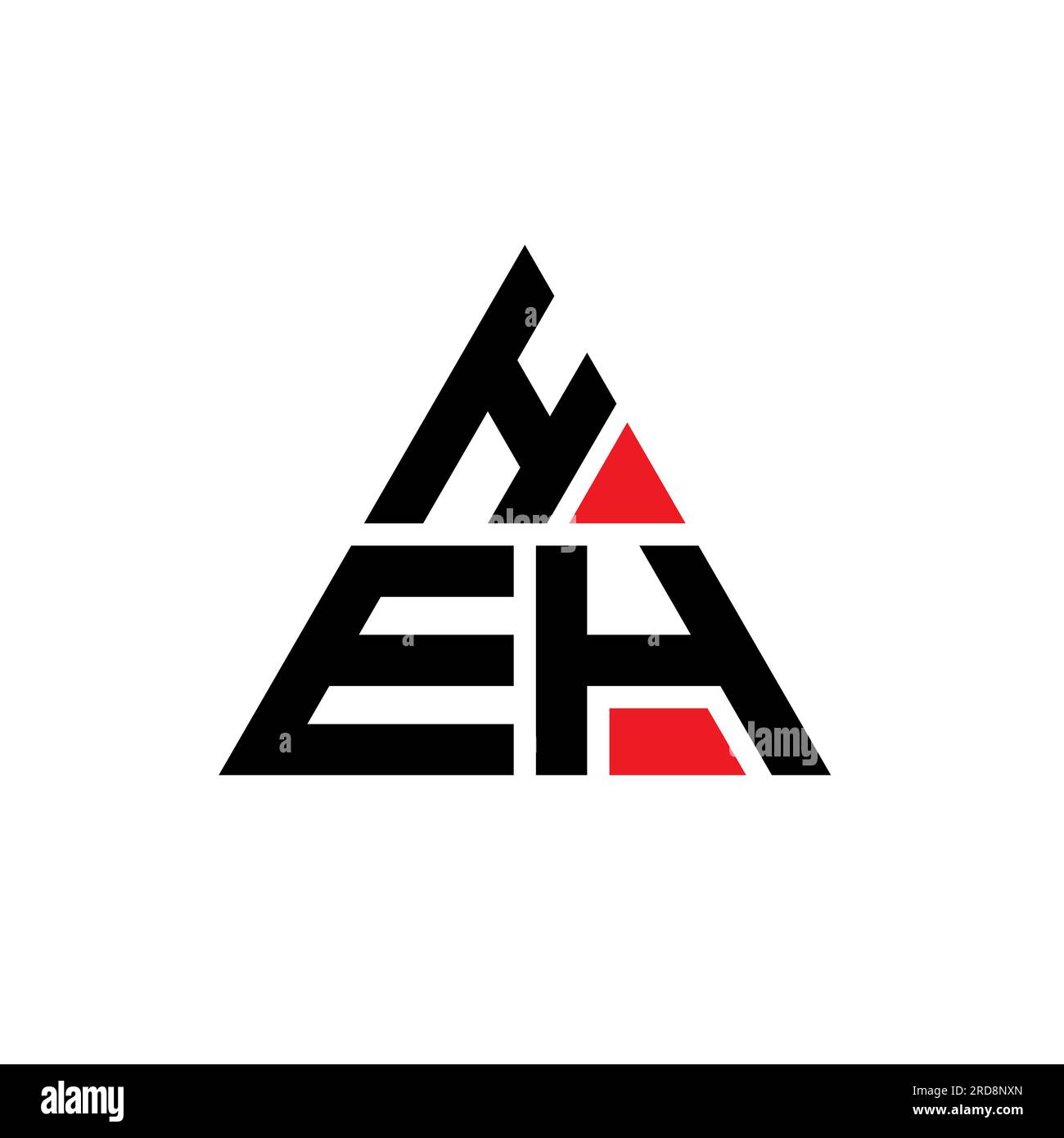 HEH triangle letter logo design with triangle shape. HEH triangle logo ...