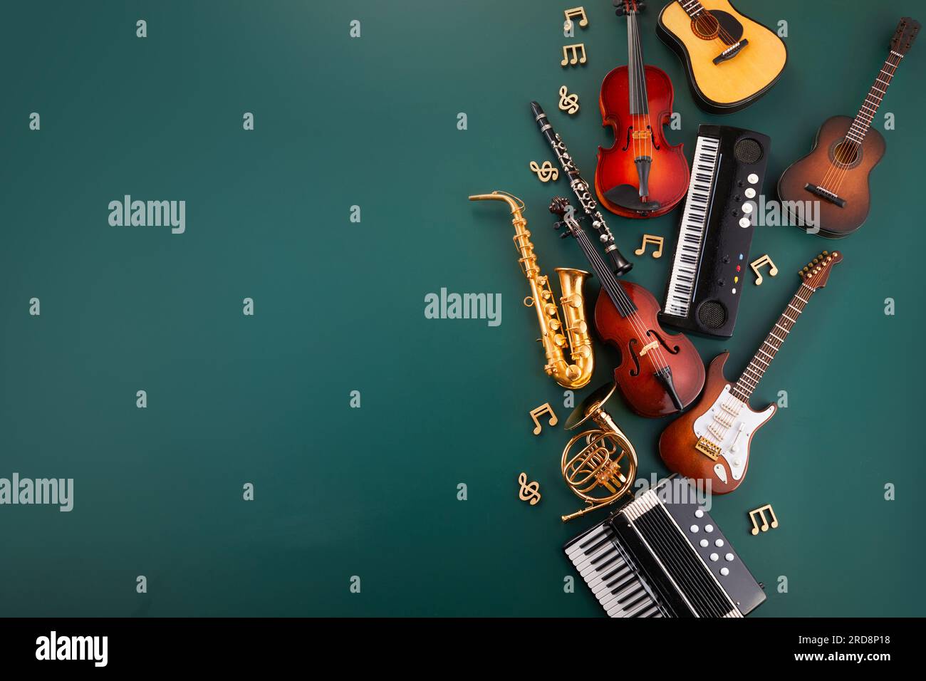 Back to music school concept. Music lesson school education concept ...