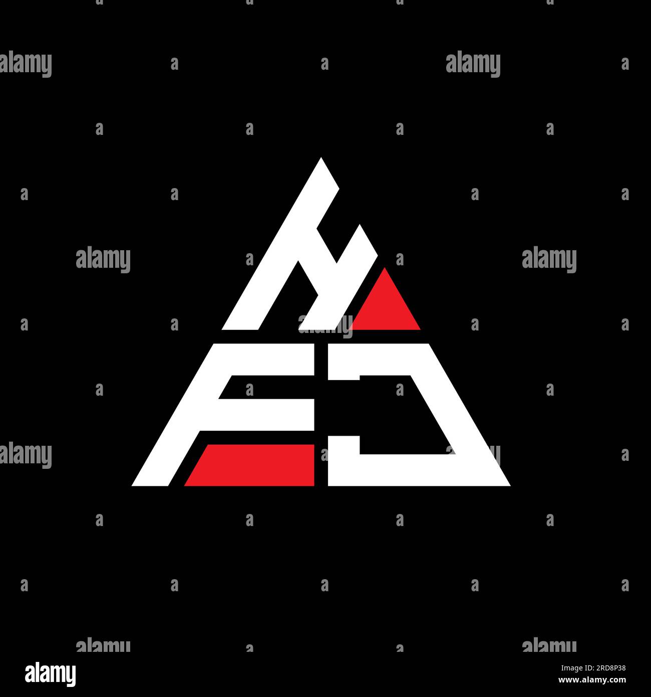 HFJ triangle letter logo design with triangle shape. HFJ triangle logo ...