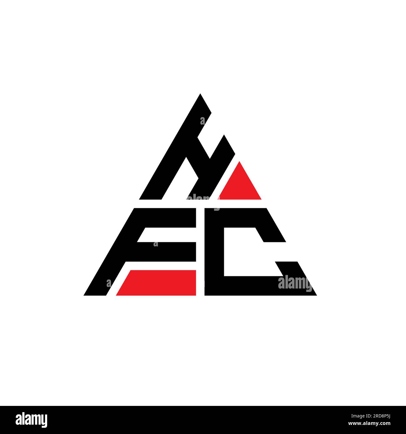 HFC triangle letter logo design with triangle shape. HFC triangle logo ...