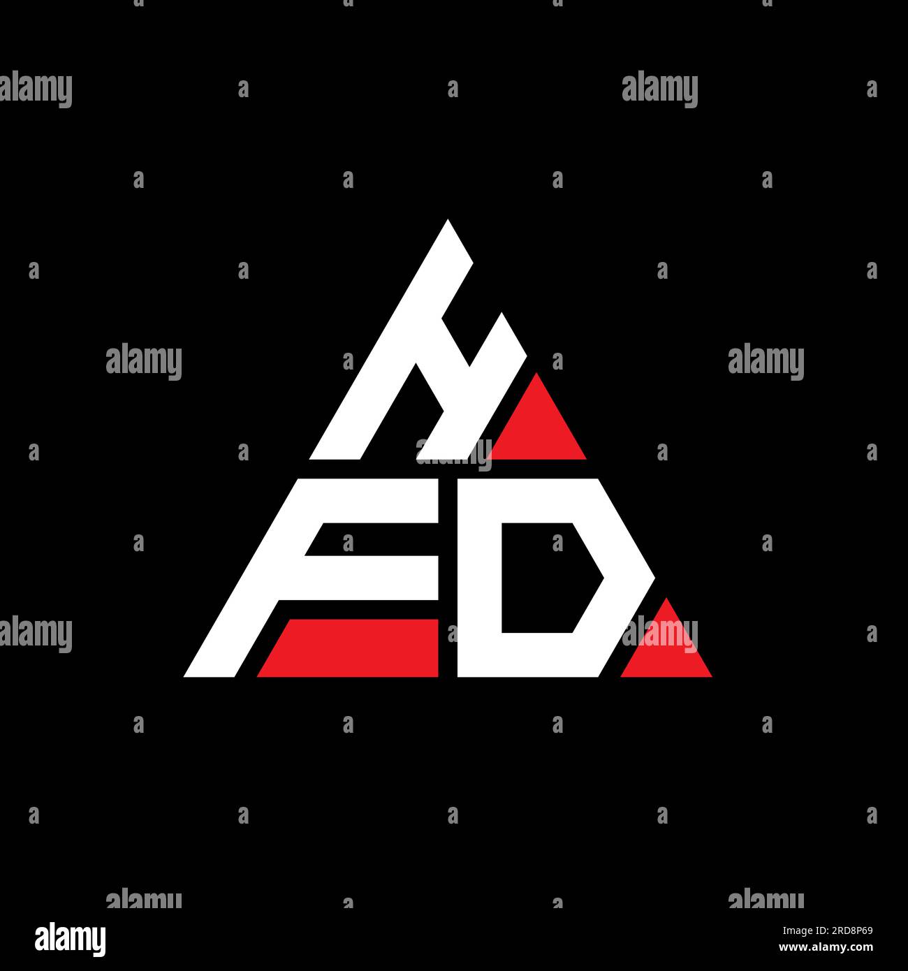 HFD triangle letter logo design with triangle shape. HFD triangle logo ...