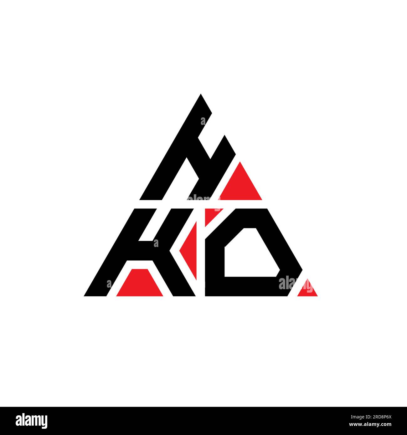 HKO triangle letter logo design with triangle shape. HKO triangle logo ...