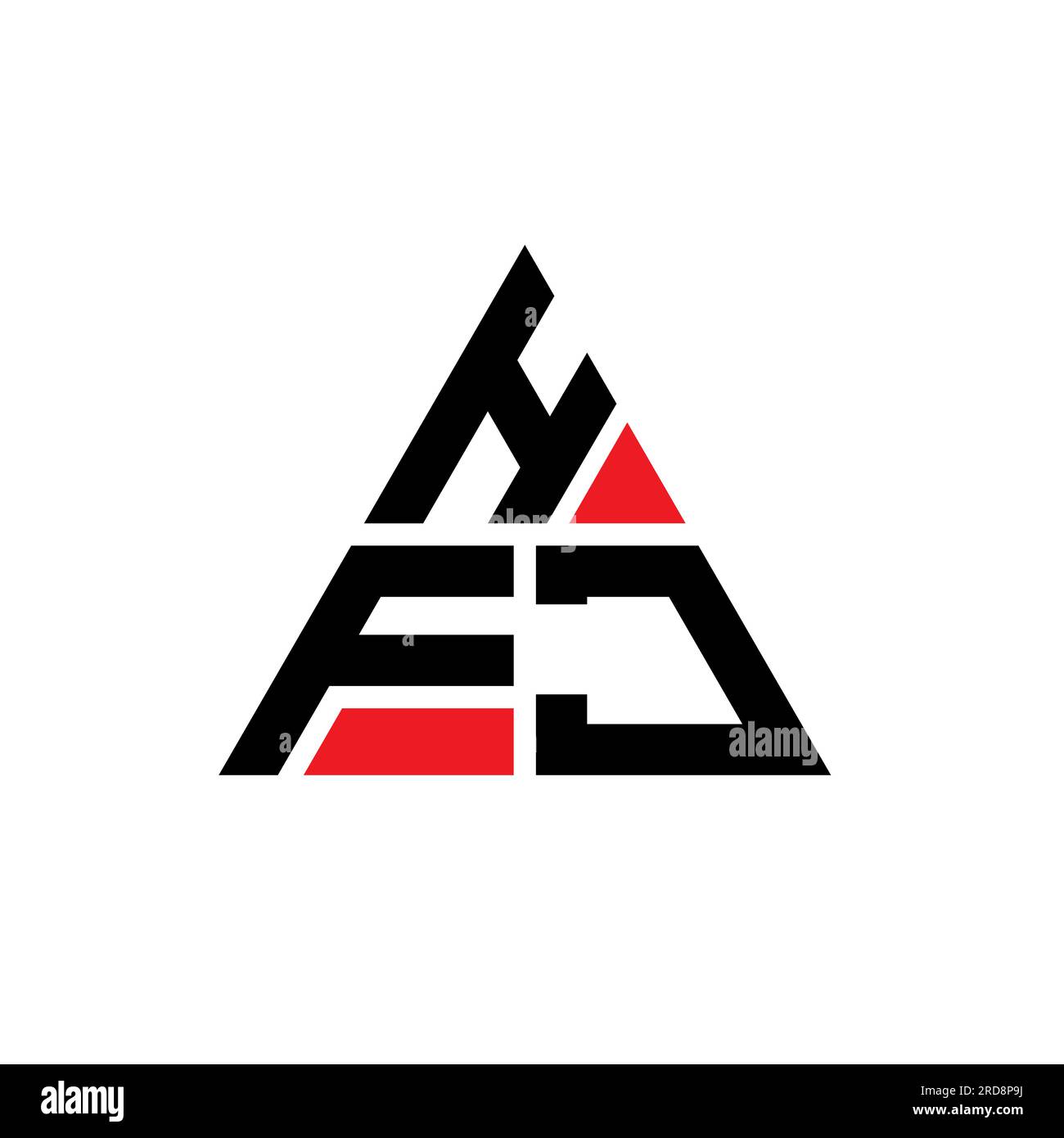 HFJ triangle letter logo design with triangle shape. HFJ triangle logo ...
