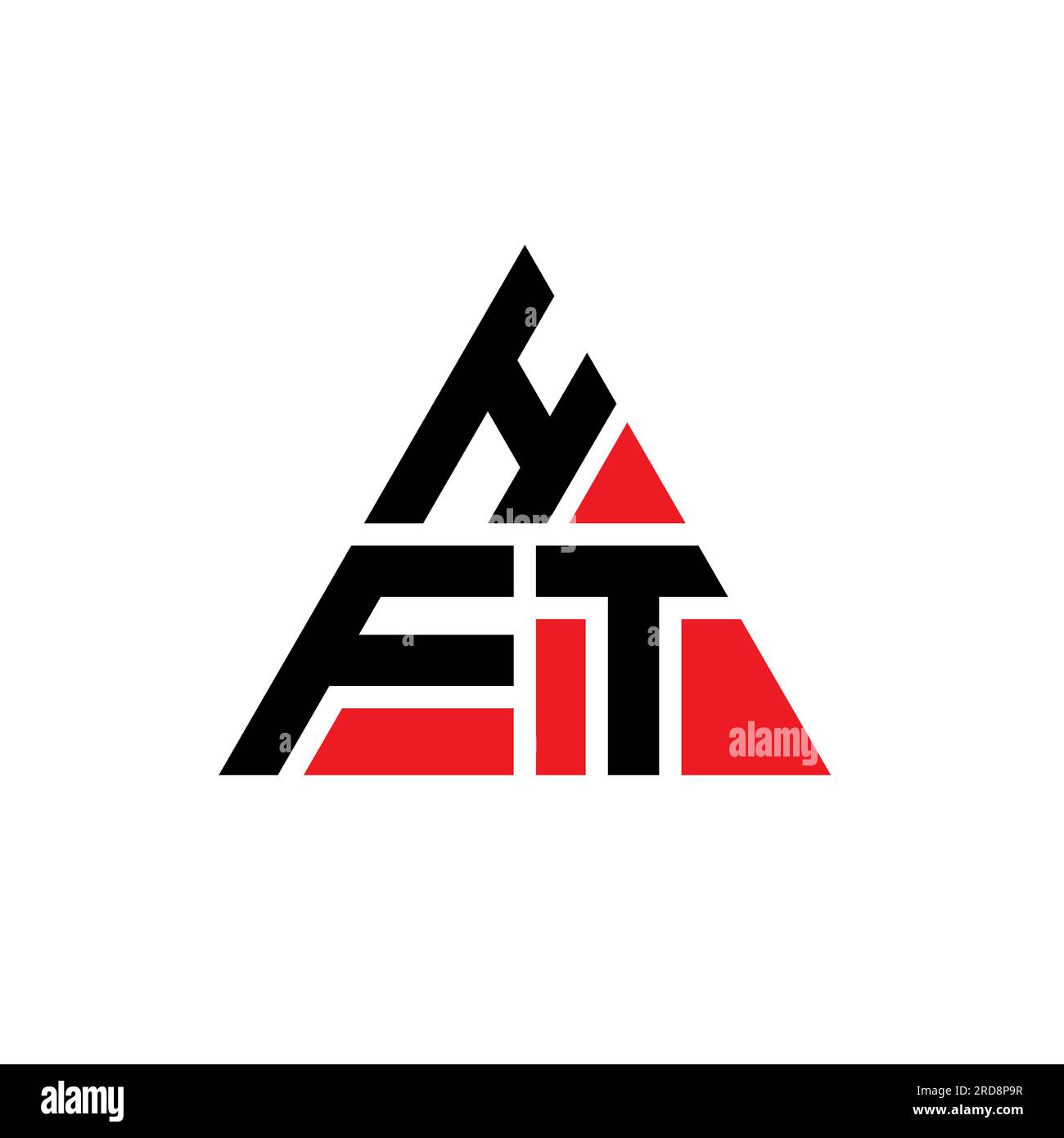 HFT triangle letter logo design with triangle shape. HFT triangle logo ...