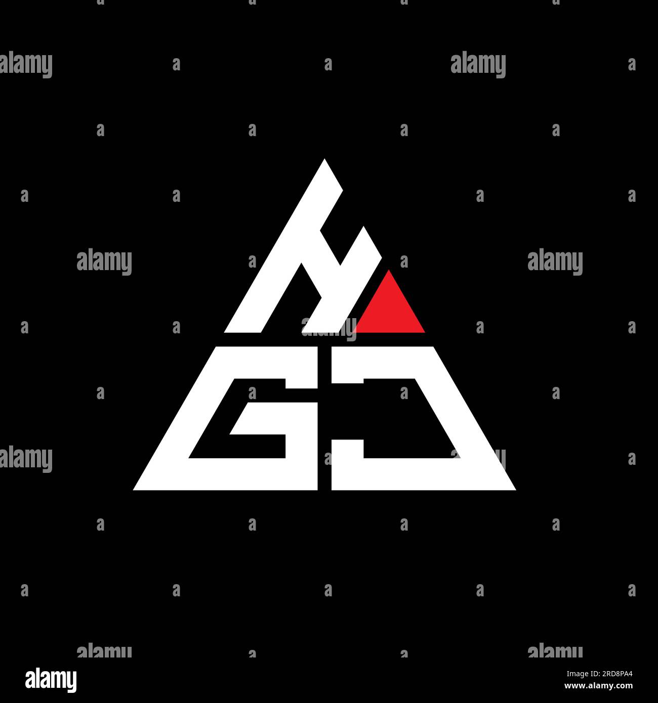 HGJ triangle letter logo design with triangle shape. HGJ triangle logo design monogram. HGJ ...