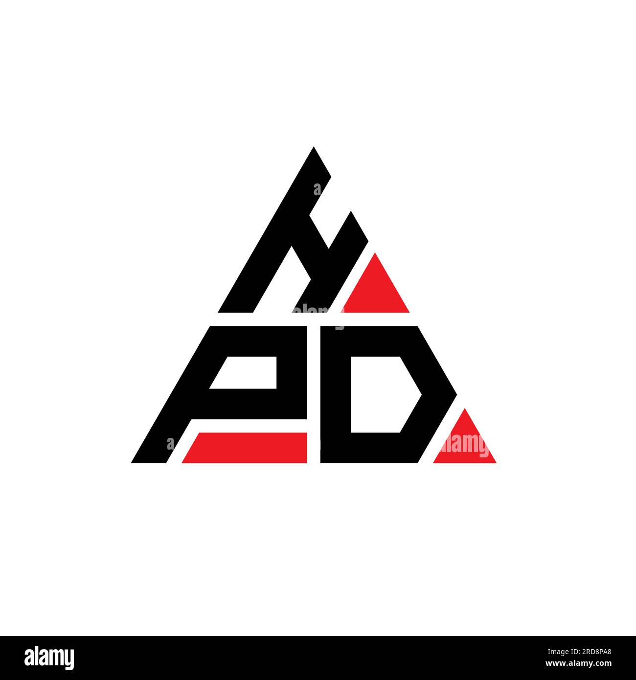 HPD triangle letter logo design with triangle shape. HPD triangle logo ...