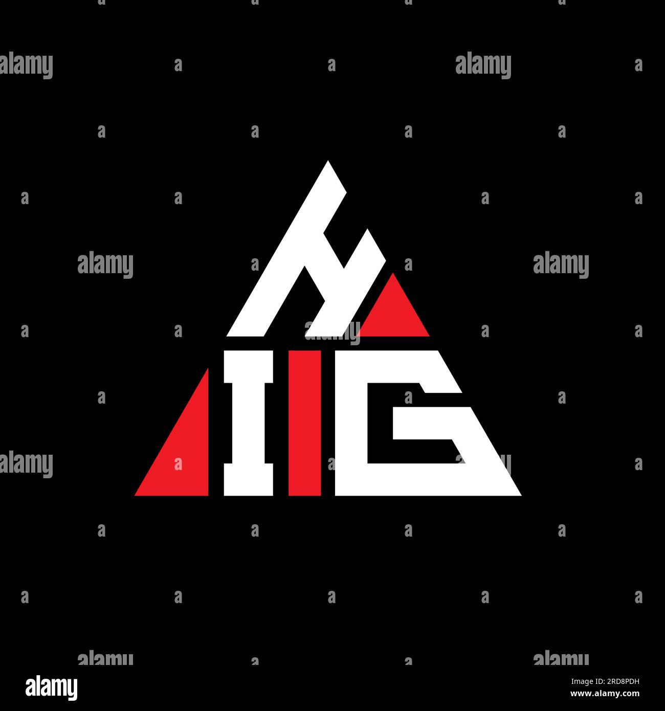 HIG triangle letter logo design with triangle shape. HIG triangle logo ...