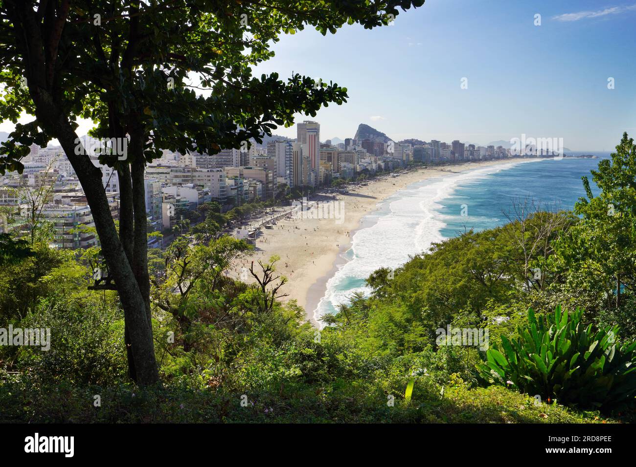 Rio de Janeiro promenade with Leblon and Ipanema beaches, Brazil Stock ...