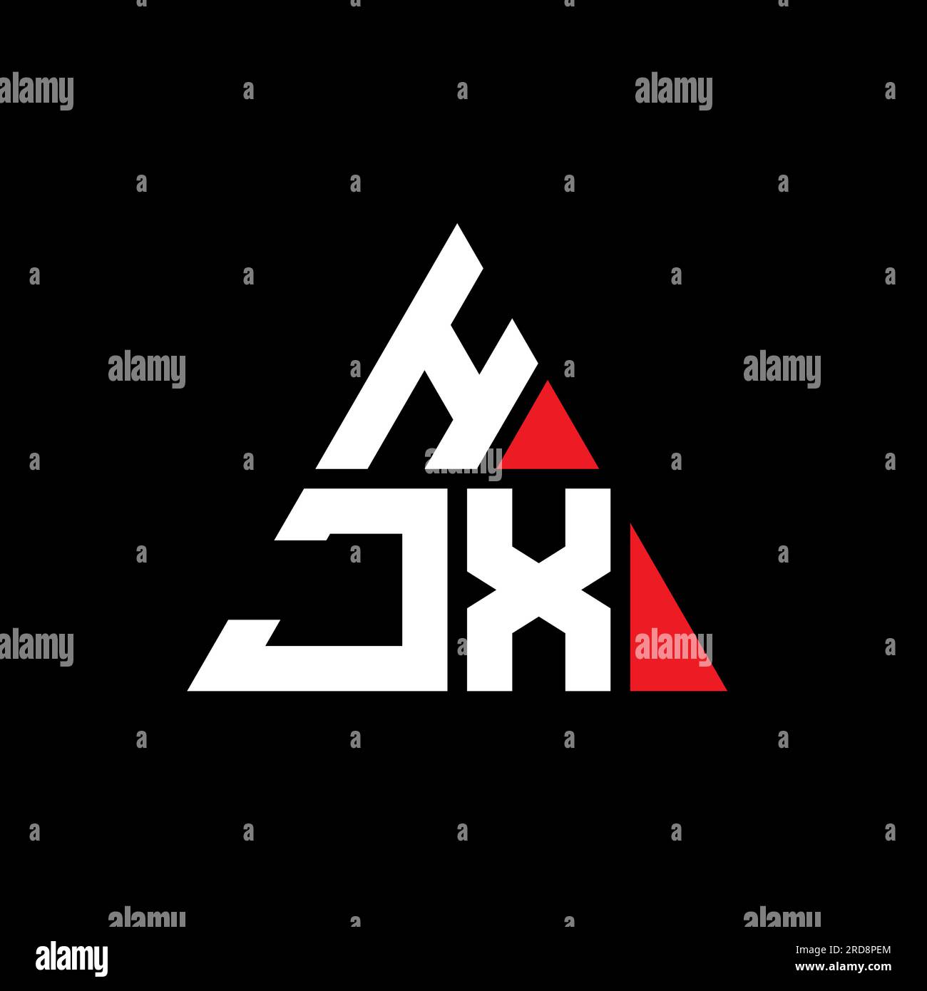 HJX triangle letter logo design with triangle shape. HJX triangle logo design monogram. HJX ...