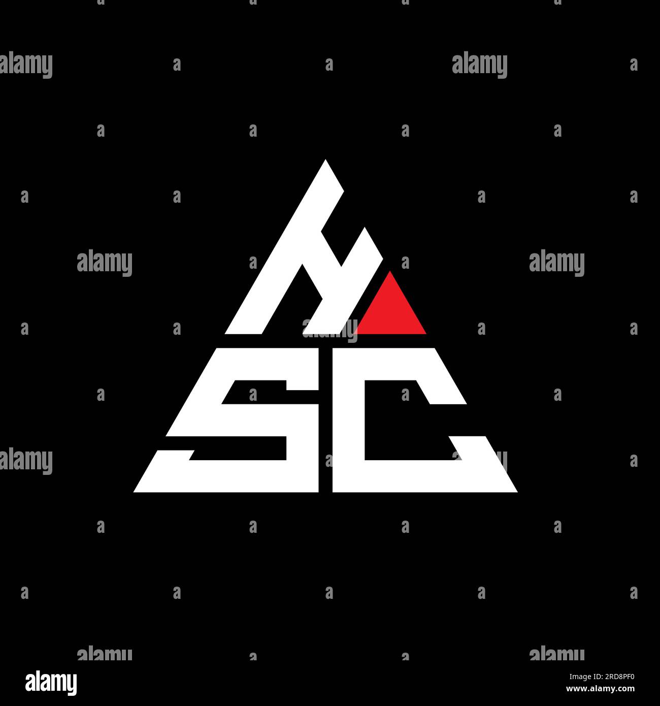 HSC triangle letter logo design with triangle shape. HSC triangle logo ...
