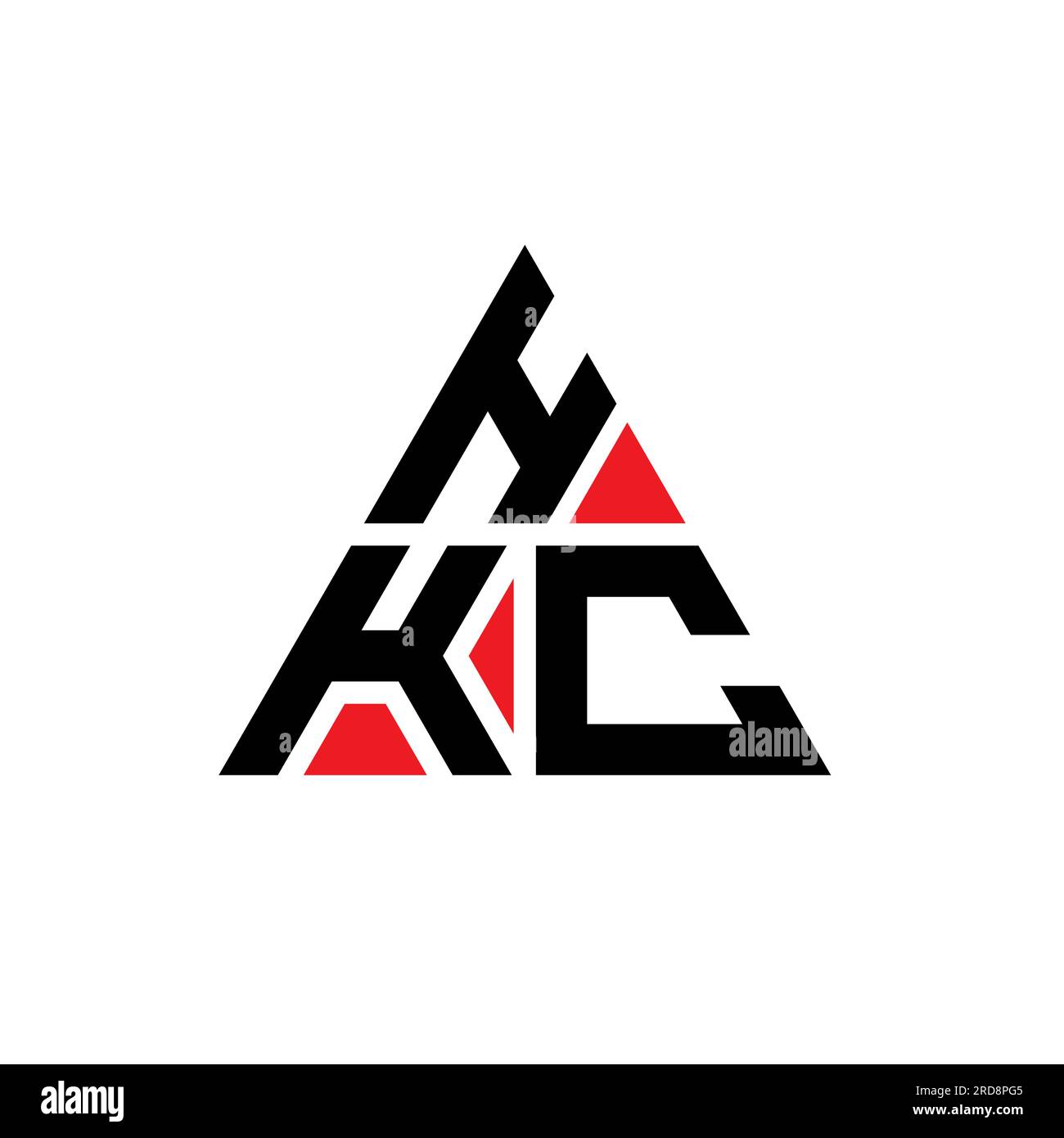 HKC triangle letter logo design with triangle shape. HKC triangle logo ...