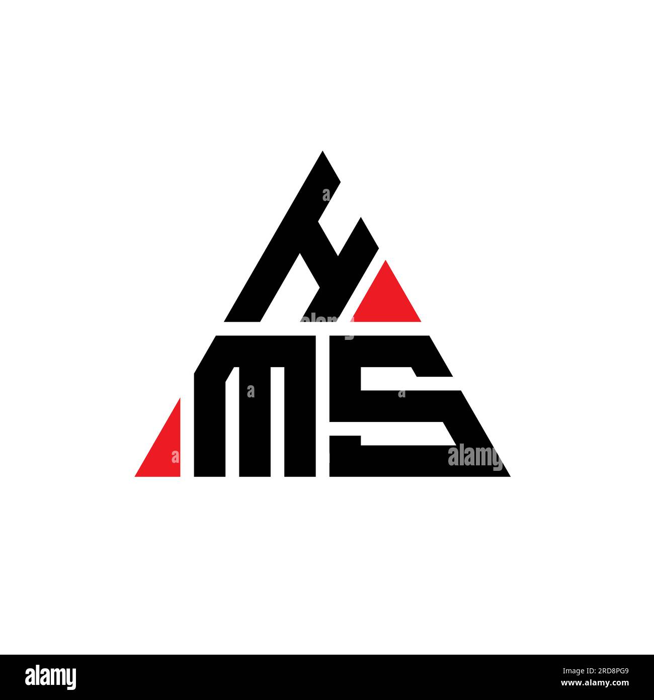 HMS triangle letter logo design with triangle shape. HMS triangle logo ...