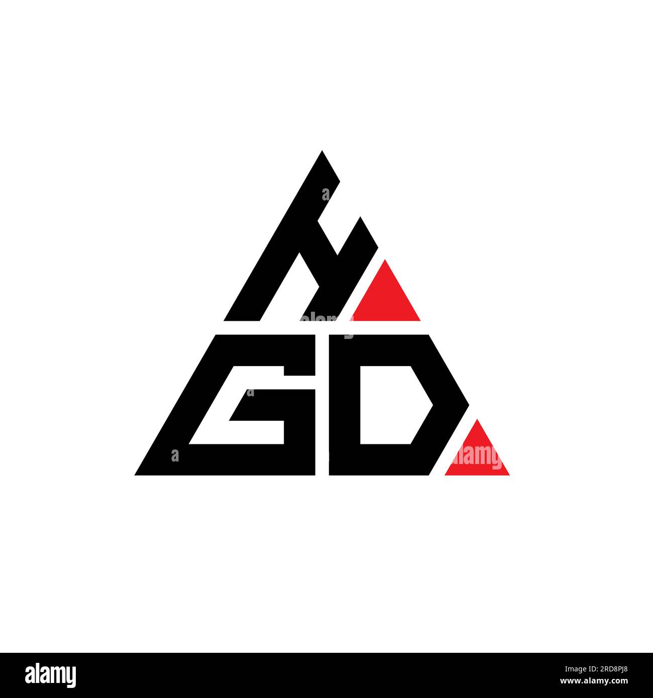 HGD triangle letter logo design with triangle shape. HGD triangle logo ...