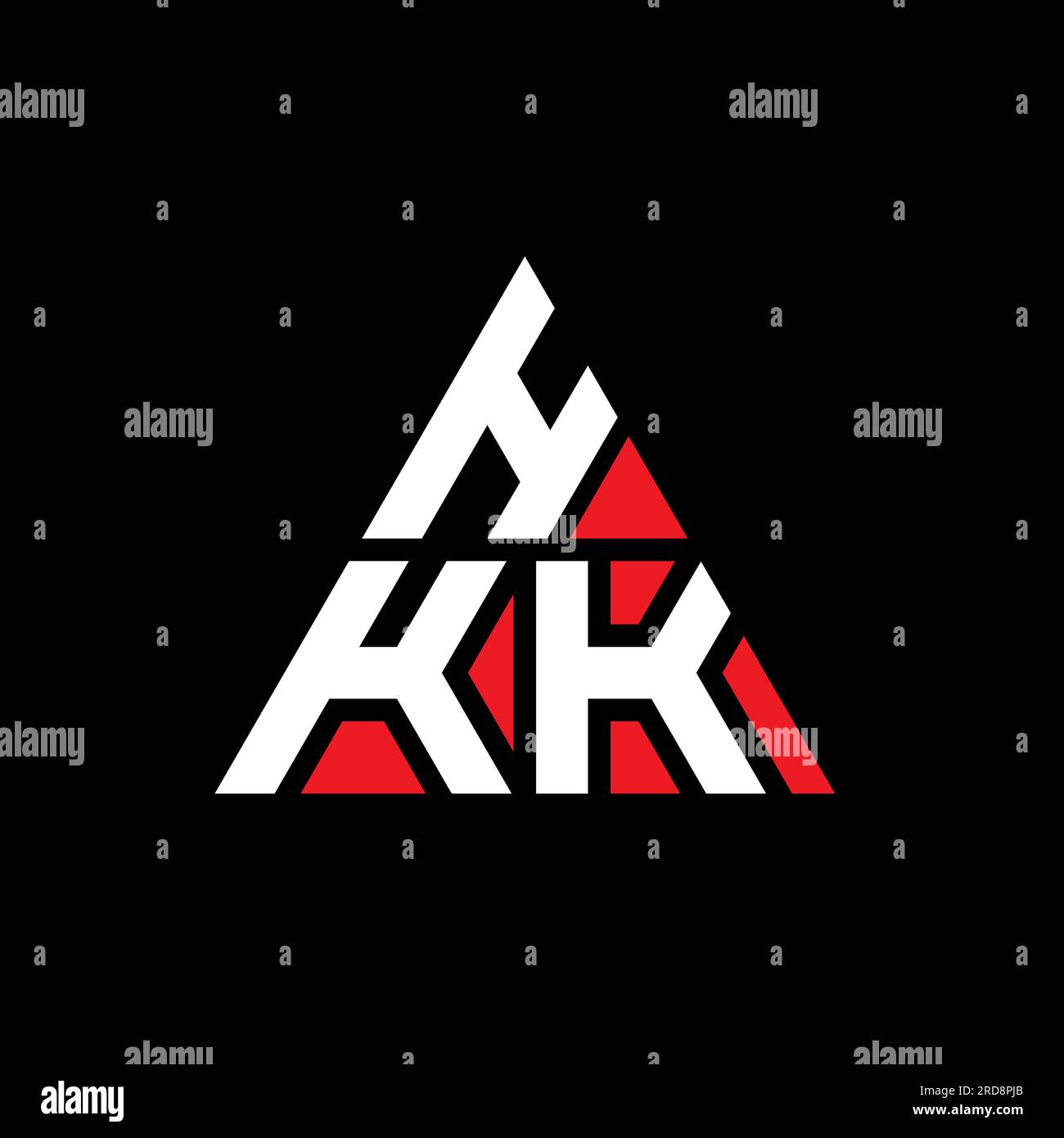 HKK triangle letter logo design with triangle shape. HKK triangle logo ...