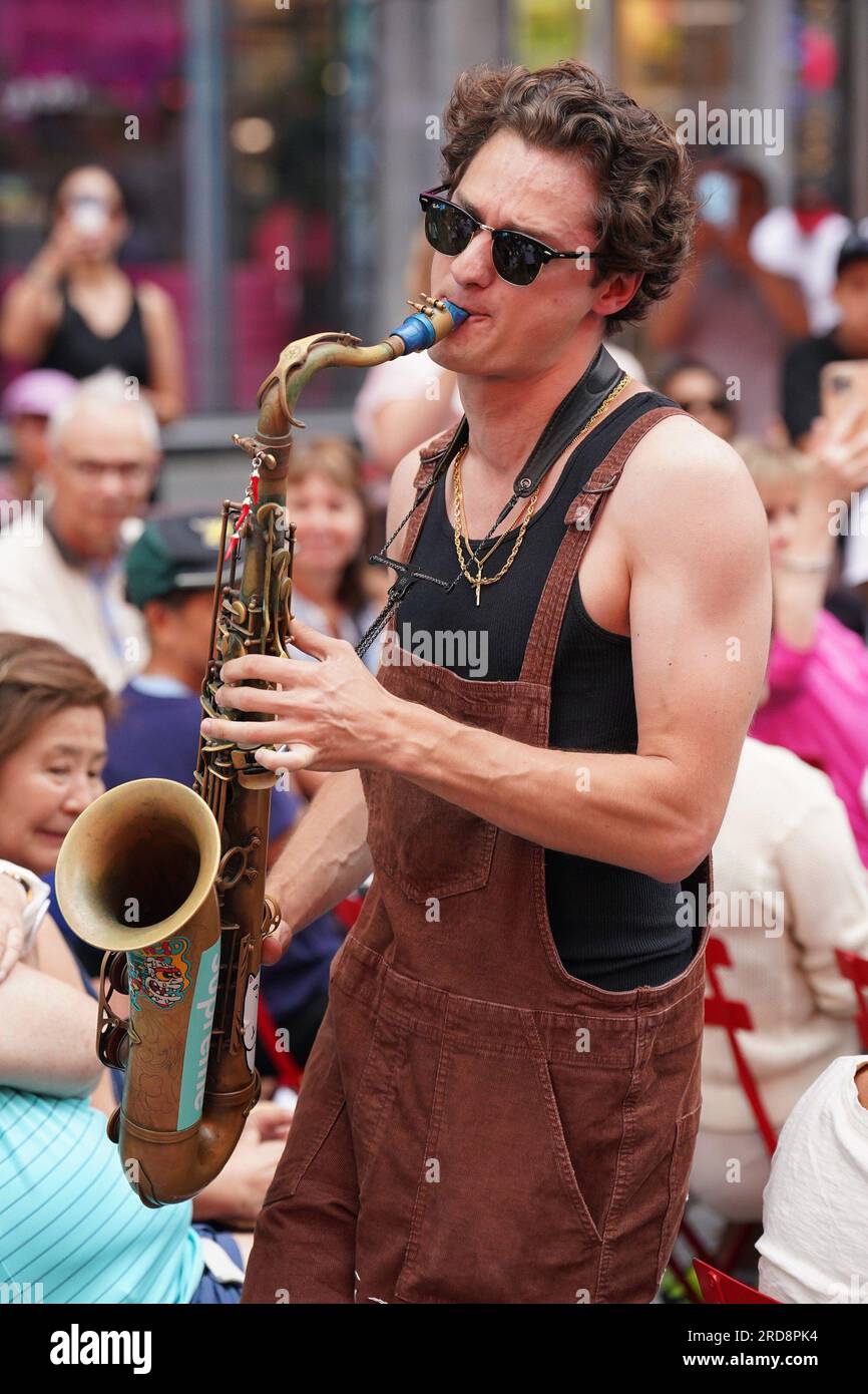 New York, NY, USA. 19th July, 2023. Augie Bello at the press conference ...
