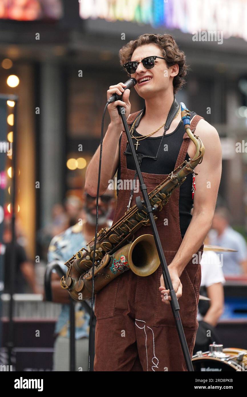 New York, NY, USA. 19th July, 2023. Augie Bello at the press conference ...