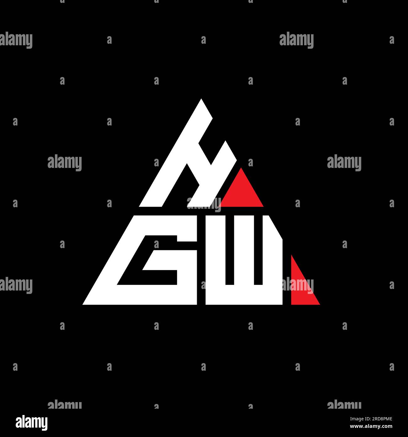HGW triangle letter logo design with triangle shape. HGW triangle logo ...
